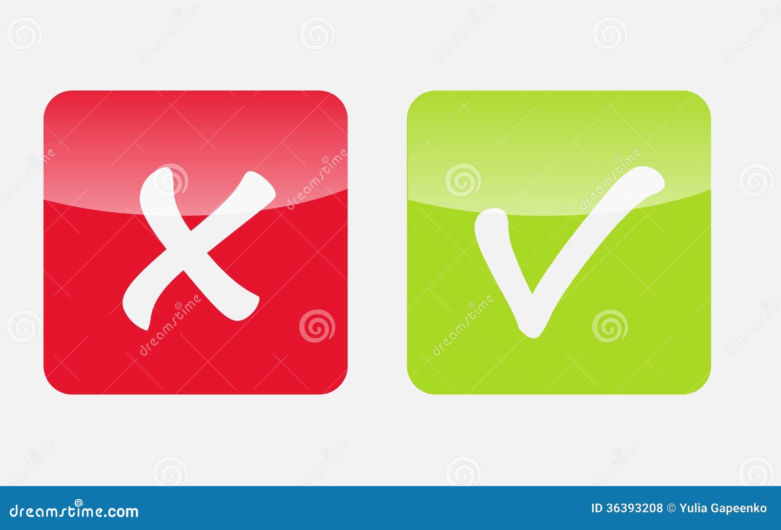 Vector Red And Green Check Mark Icons | CartoonDealer.com #36393208 Vector Red And Green Check Mark Icons | CartoonDealer.com #36393208