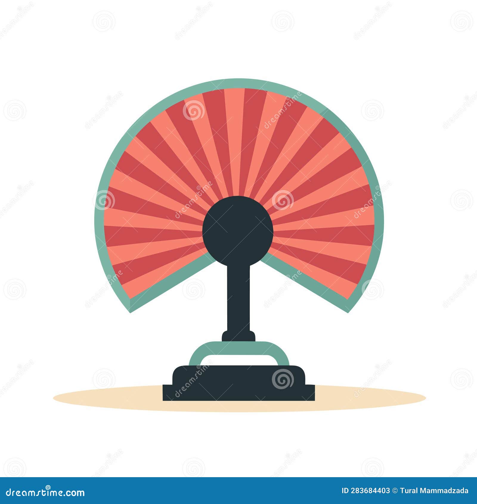 Vector of a Red and Green Fan Icon on a White Background Stock Vector ...