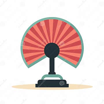 Vector of a Red and Green Fan Icon on a White Background Stock Vector ...