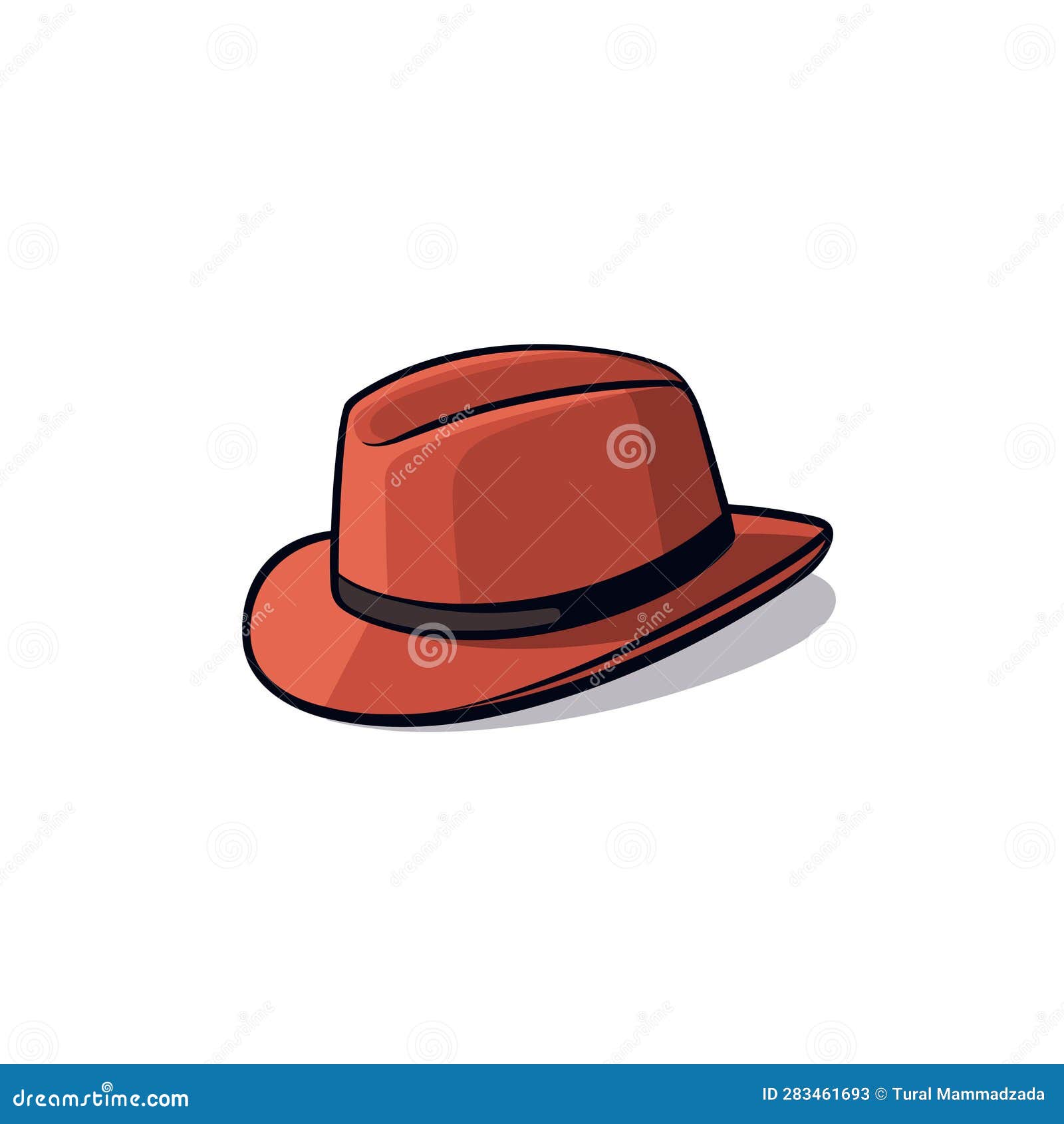 Vector of a Red Hat on a White Background Stock Vector - Illustration ...