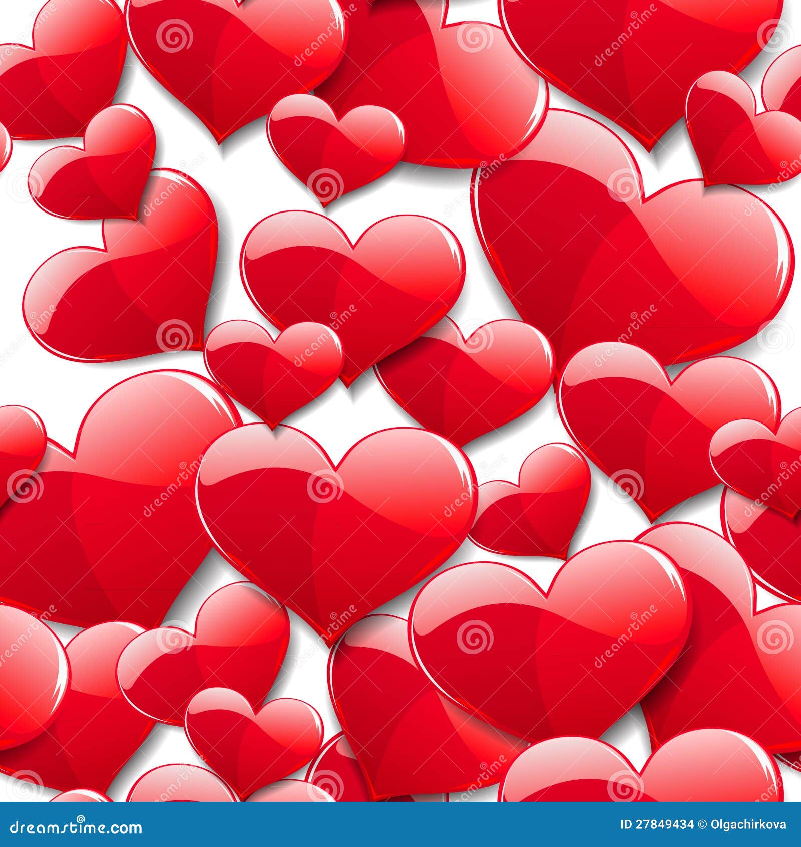 Vector Red Hearts on Abstract Background Stock Vector - Illustration of ...
