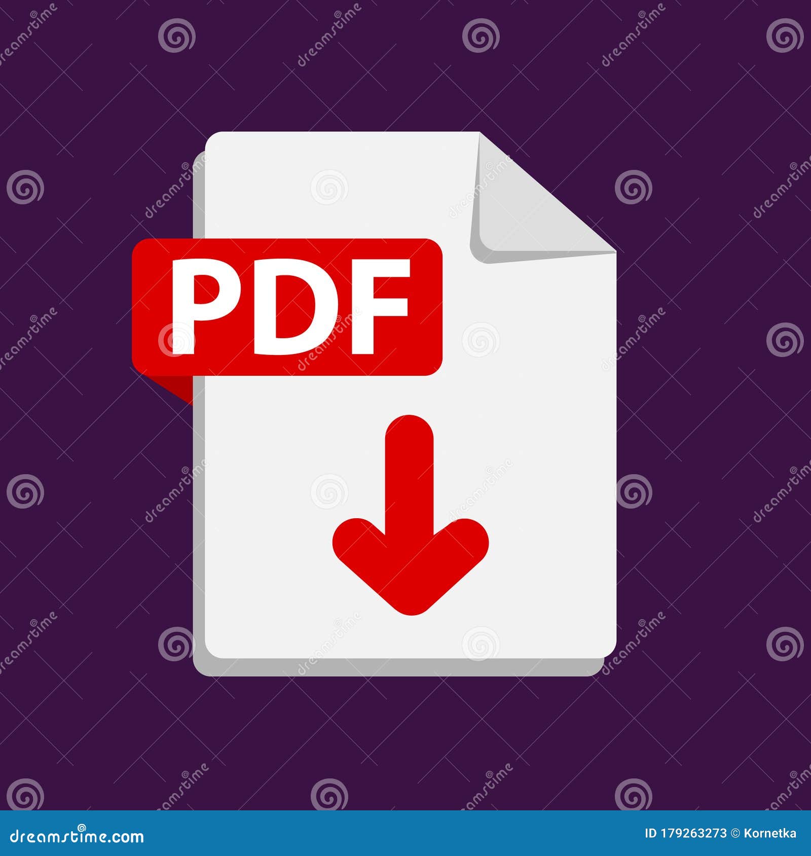 Vector Red Icon PDF. File Format Extensions Icon Stock Vector ...