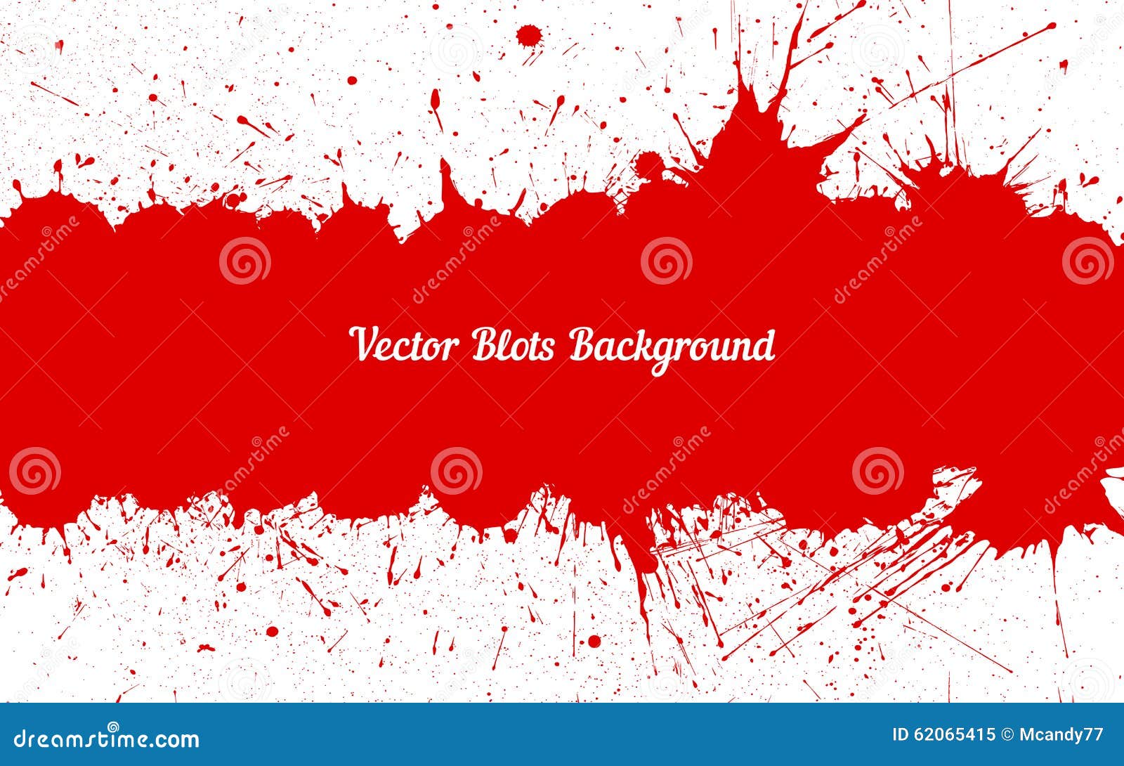 Vector Red Ink Splashes with Space for Text Over White Stock Vector ...