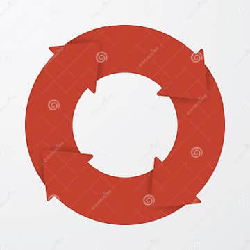 Vector Red Life Cycle Arrow Diagram. 4 Steps. Stock Vector ...