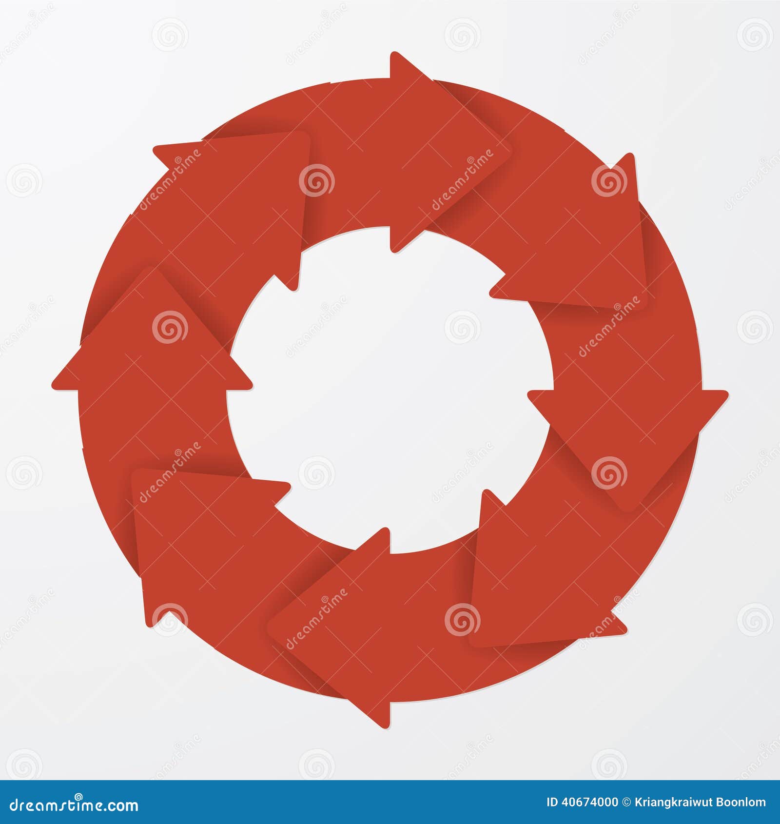 Vector Red Life Cycle Arrow Diagram. 8 Steps. Stock Vector ...