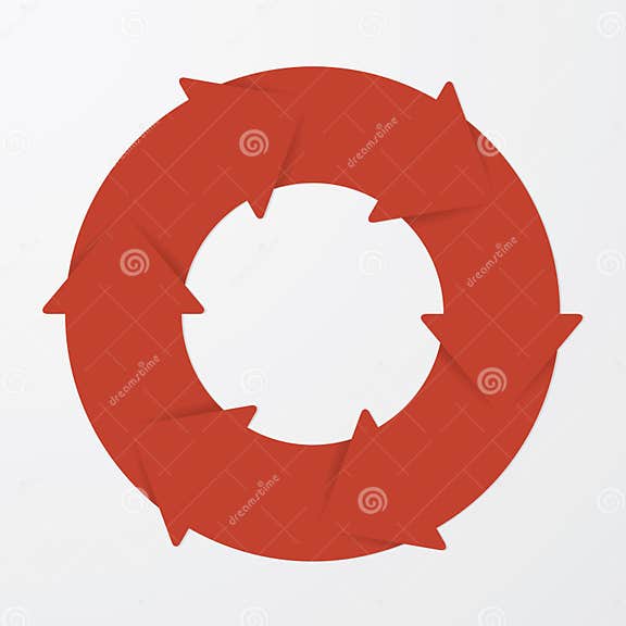 Vector Red Life Cycle Arrow Diagram. 8 Steps. Stock Illustration ...