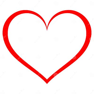 Vector Red Line Heart Symbol Stock Vector - Illustration of heartbeat ...