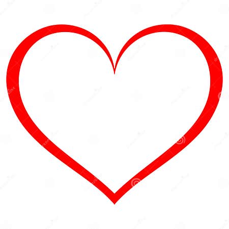 Vector Red Line Heart Symbol Stock Vector - Illustration of heartbeat ...