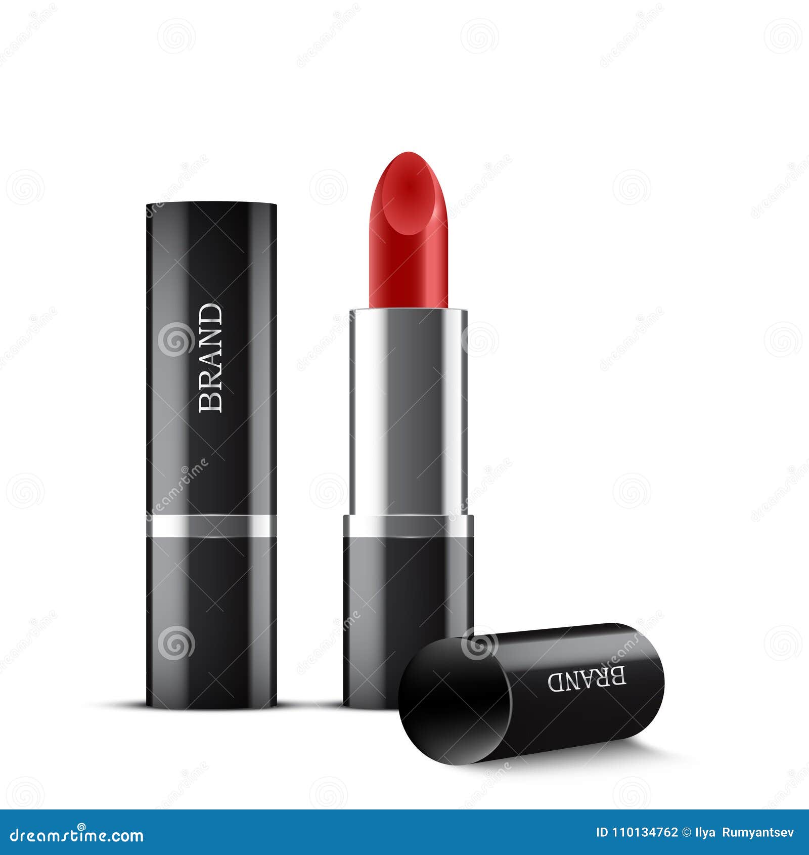 Vector Red Lipstick Package Design Stock Vector - Illustration of ...