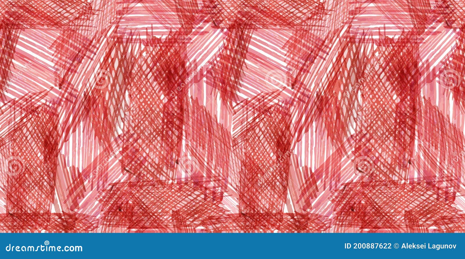 Vector Red Pen Scribble Lines Seamless Pattern Template, Rough Sketch ...
