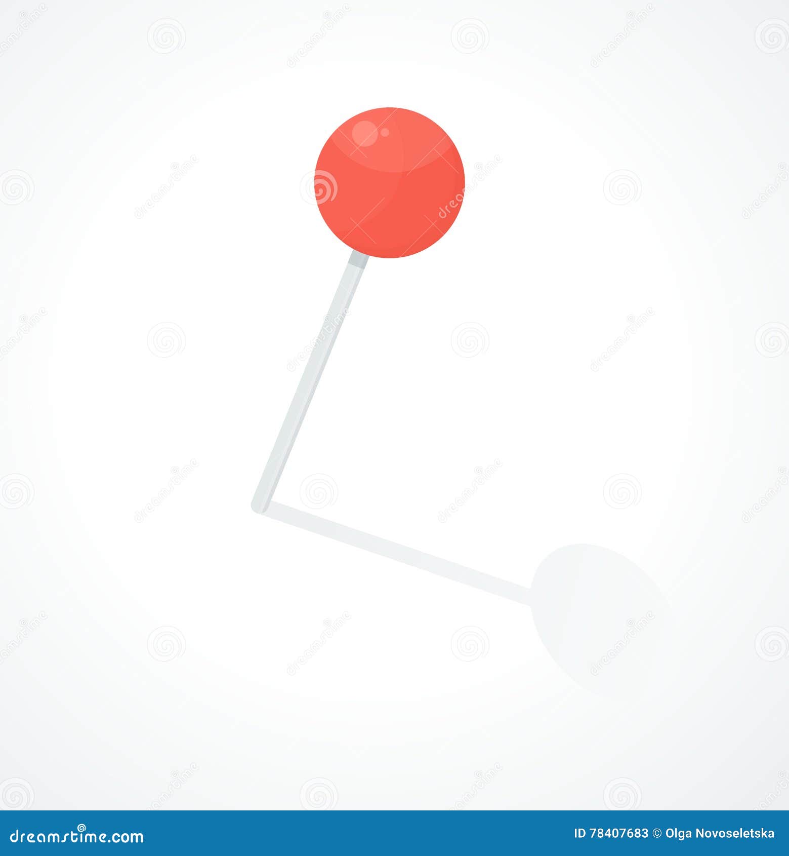 Vector red pin stock vector. Illustration of board, drawing - 78407683