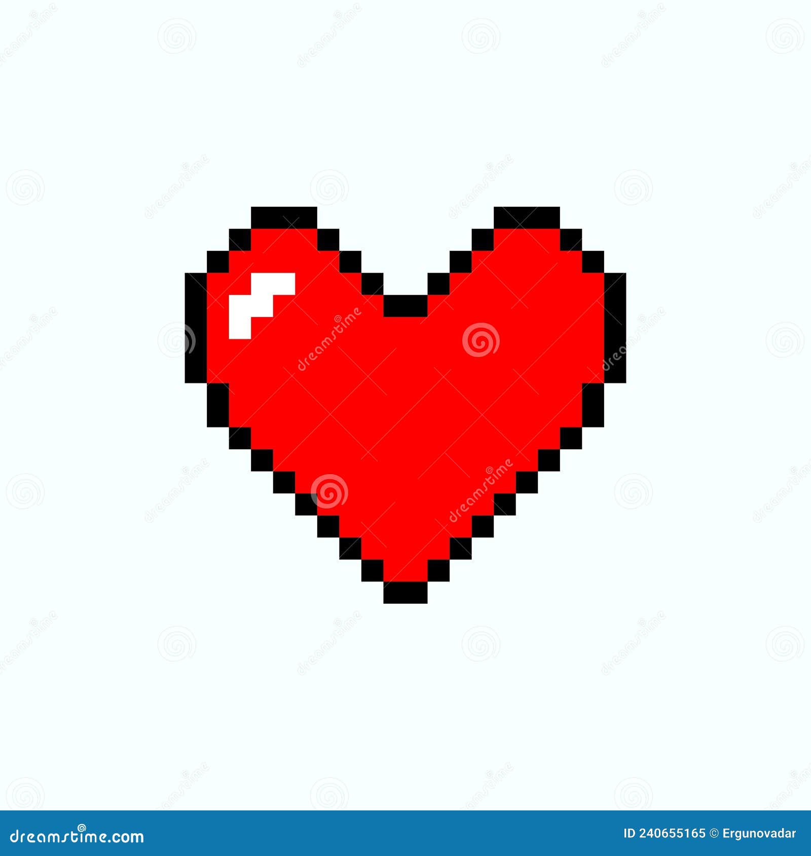 Vector Red Pixel Heart Icon Stock Vector - Illustration of romance ...