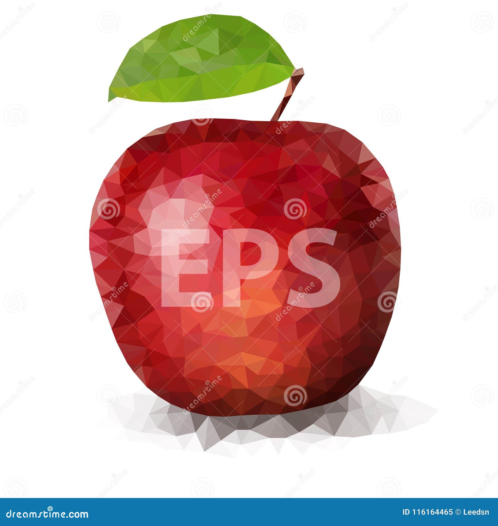 Red Polygon Apple 01 [Converted] Stock Vector - Illustration of ...