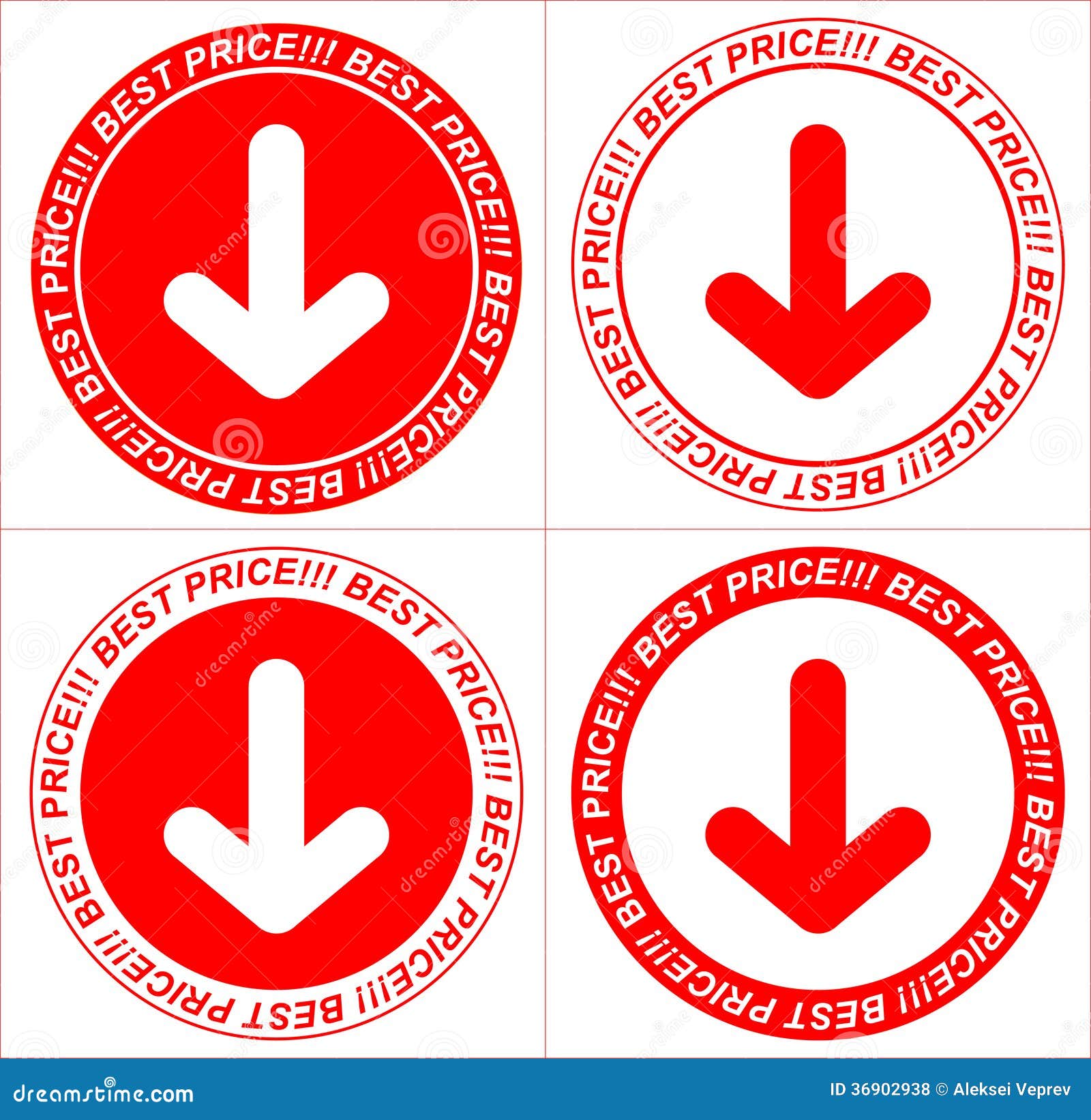 Vector Red Price Tags, Arrow Stock Vector - Illustration of design ...