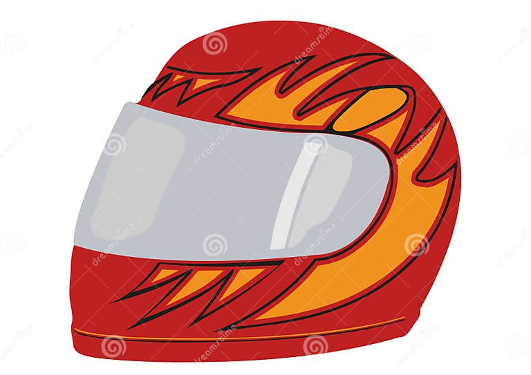 Vector red racing helmet stock vector. Illustration of competition ...