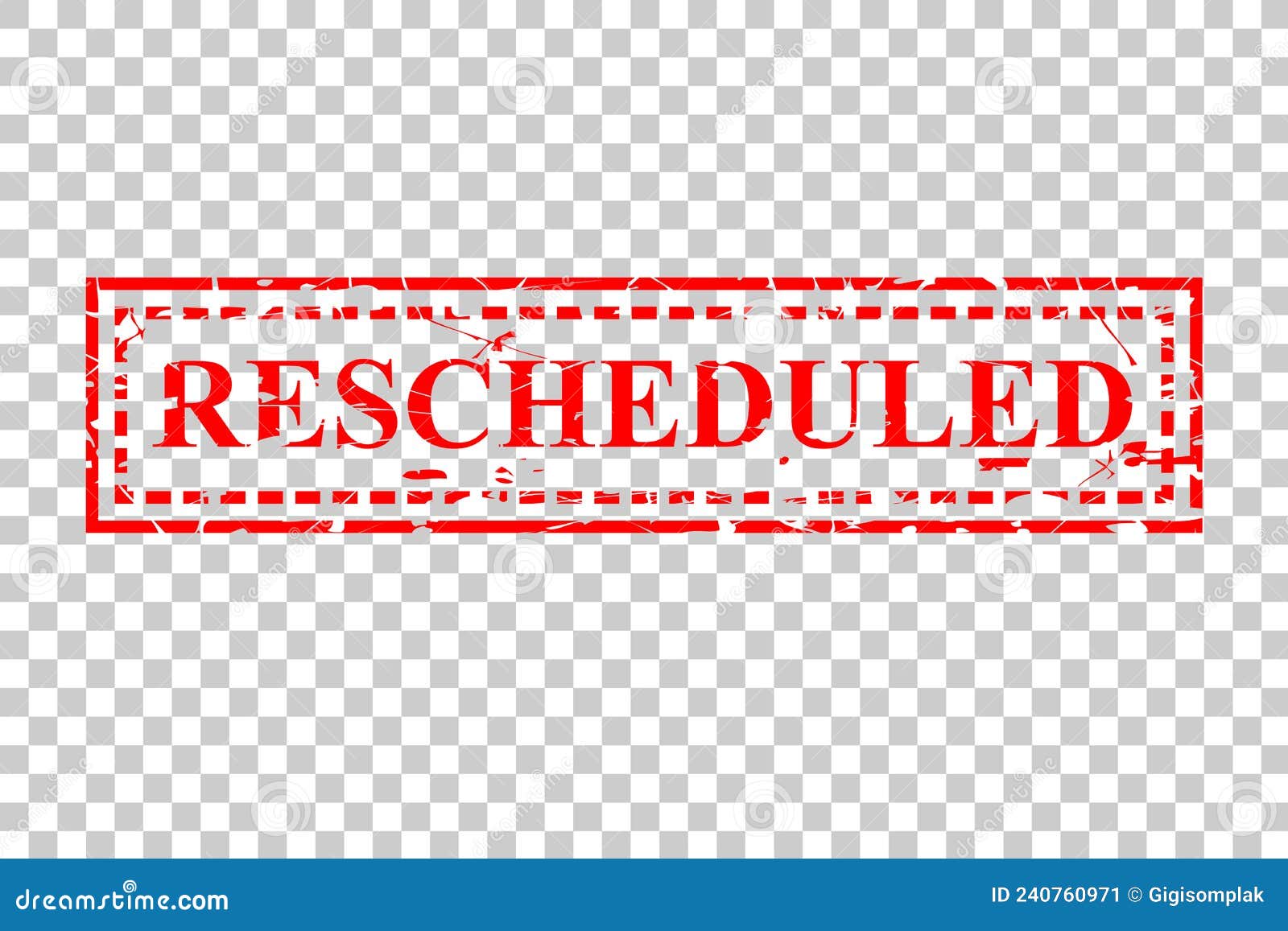 Rescheduled Seal Label Sign Red Stamp On White Royalty-Free Stock Image ...
