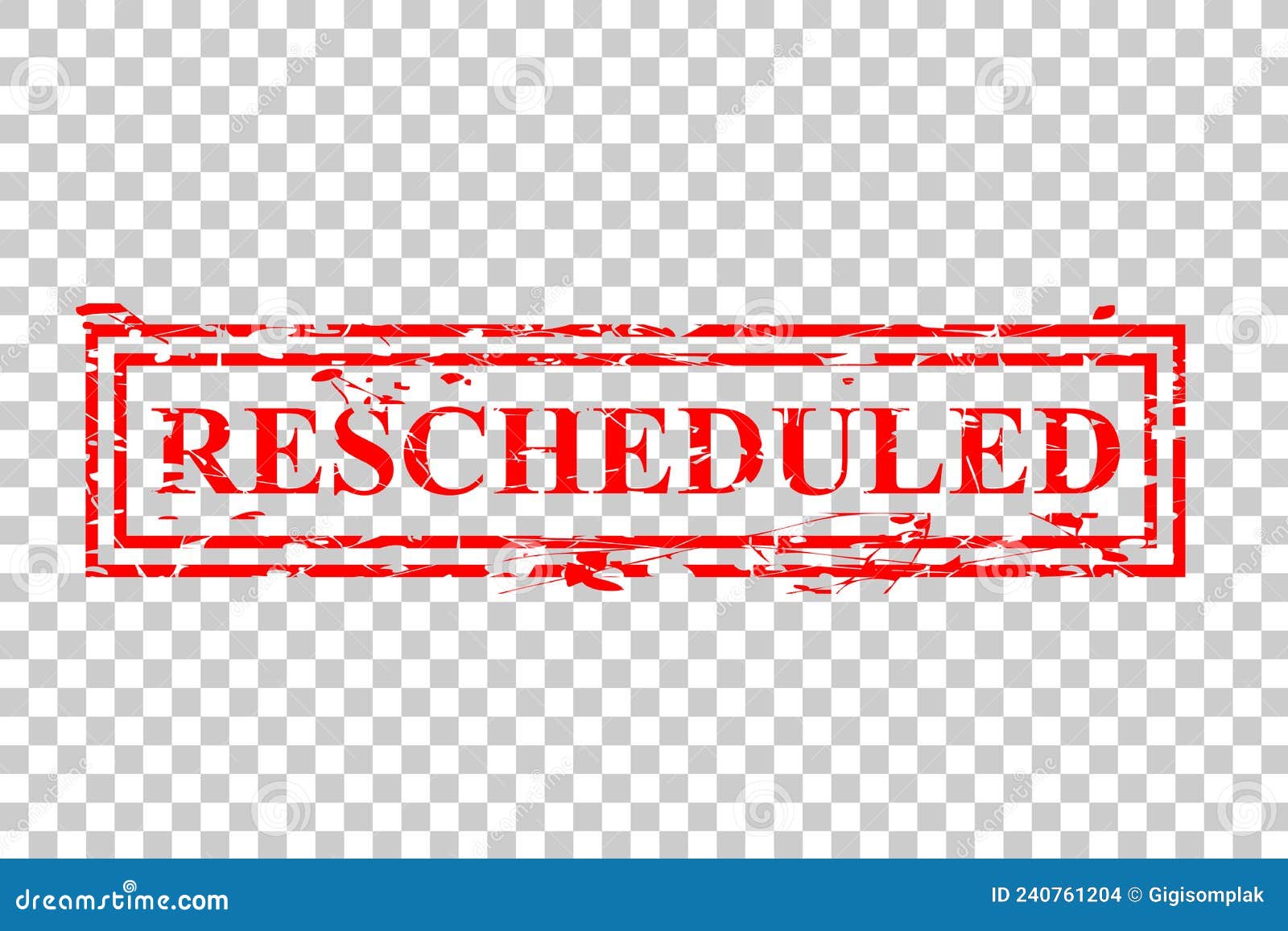 Rescheduled Seal Label Sign Red Stamp On White Royalty-Free Stock Image ...
