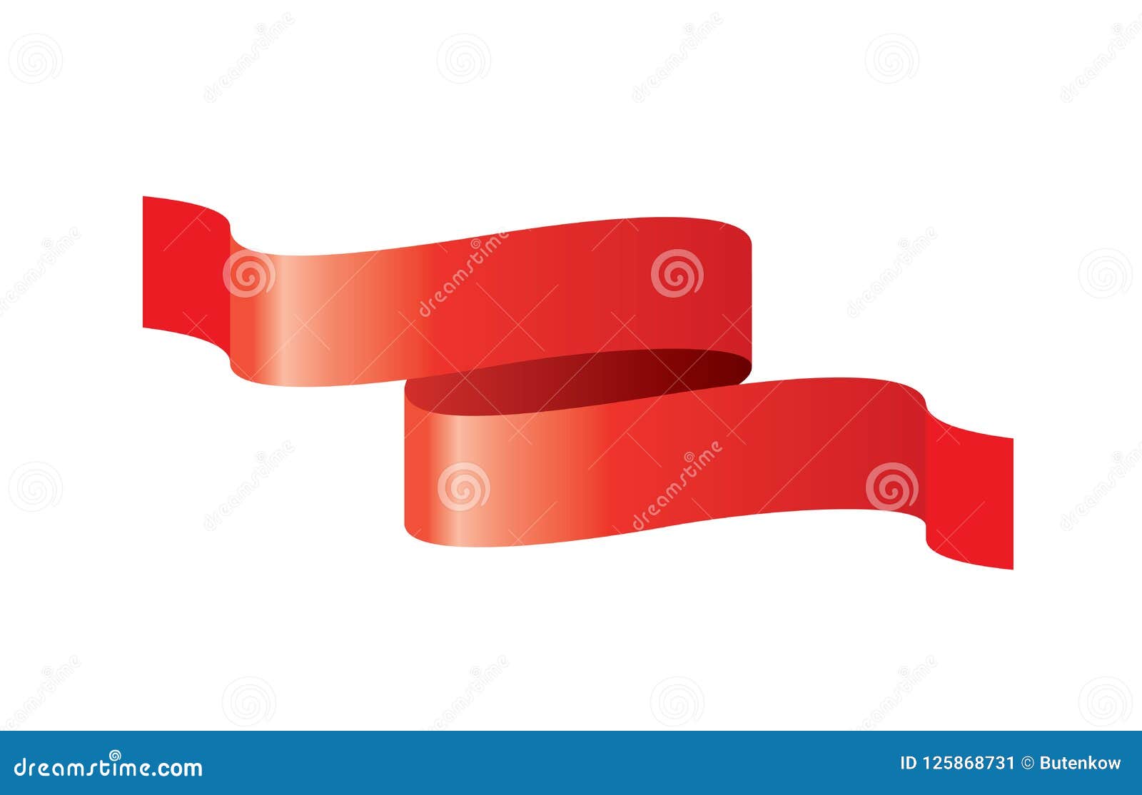 Vector red ribbon stock vector. Illustration of flag - 125868731