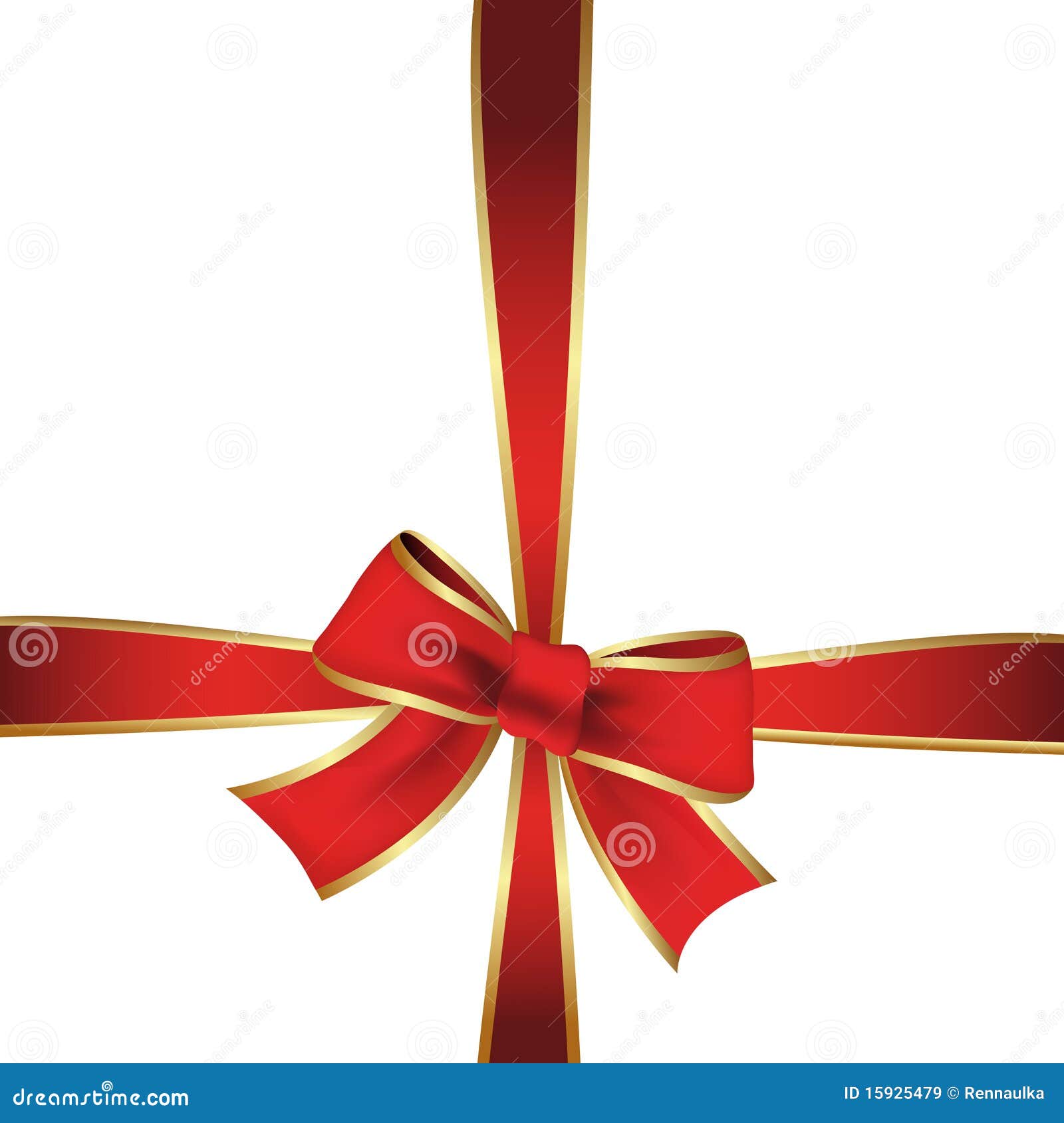 Vector Red Ribbon on the Gift Stock Vector - Illustration of present ...