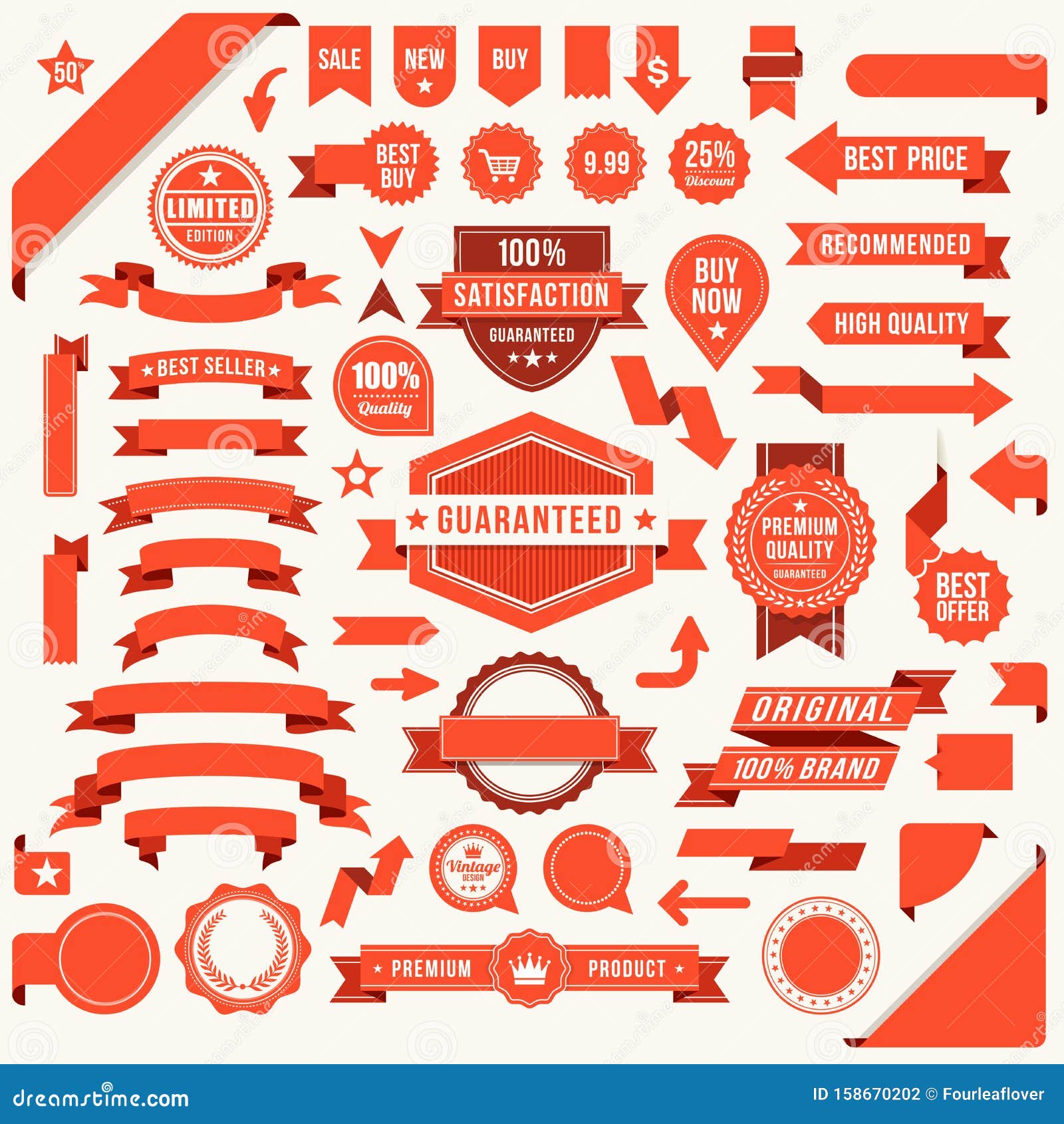 Ribbon And Labels Cartoon Vector | CartoonDealer.com #75974859