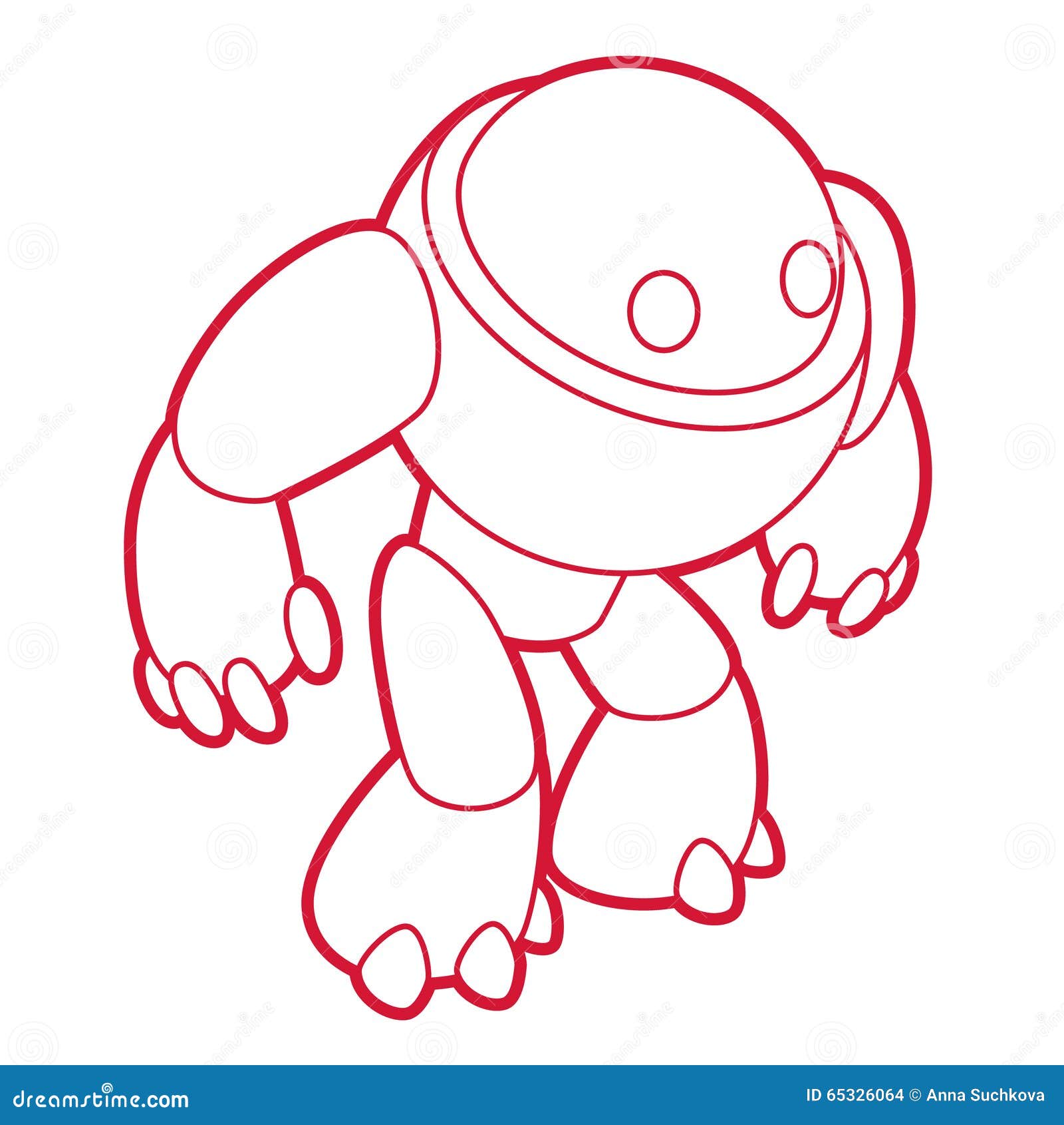 Vector red robot stock vector. Illustration of collection - 65326064