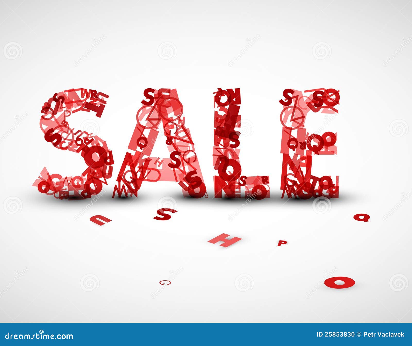 Vector Red Sale Label Made from Letters Stock Illustration ...