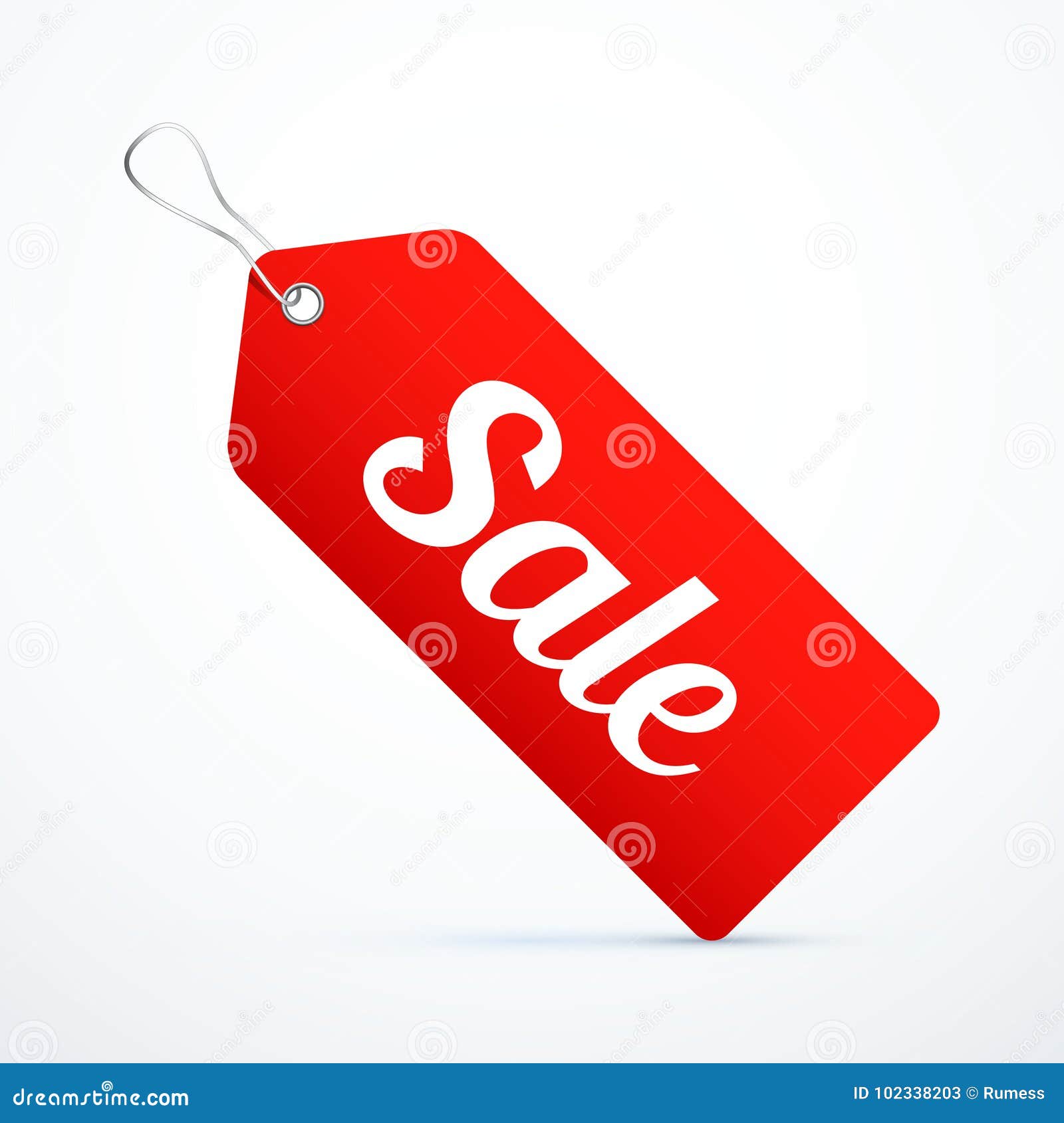 Vector red sale tag stock vector. Illustration of discount - 102338203