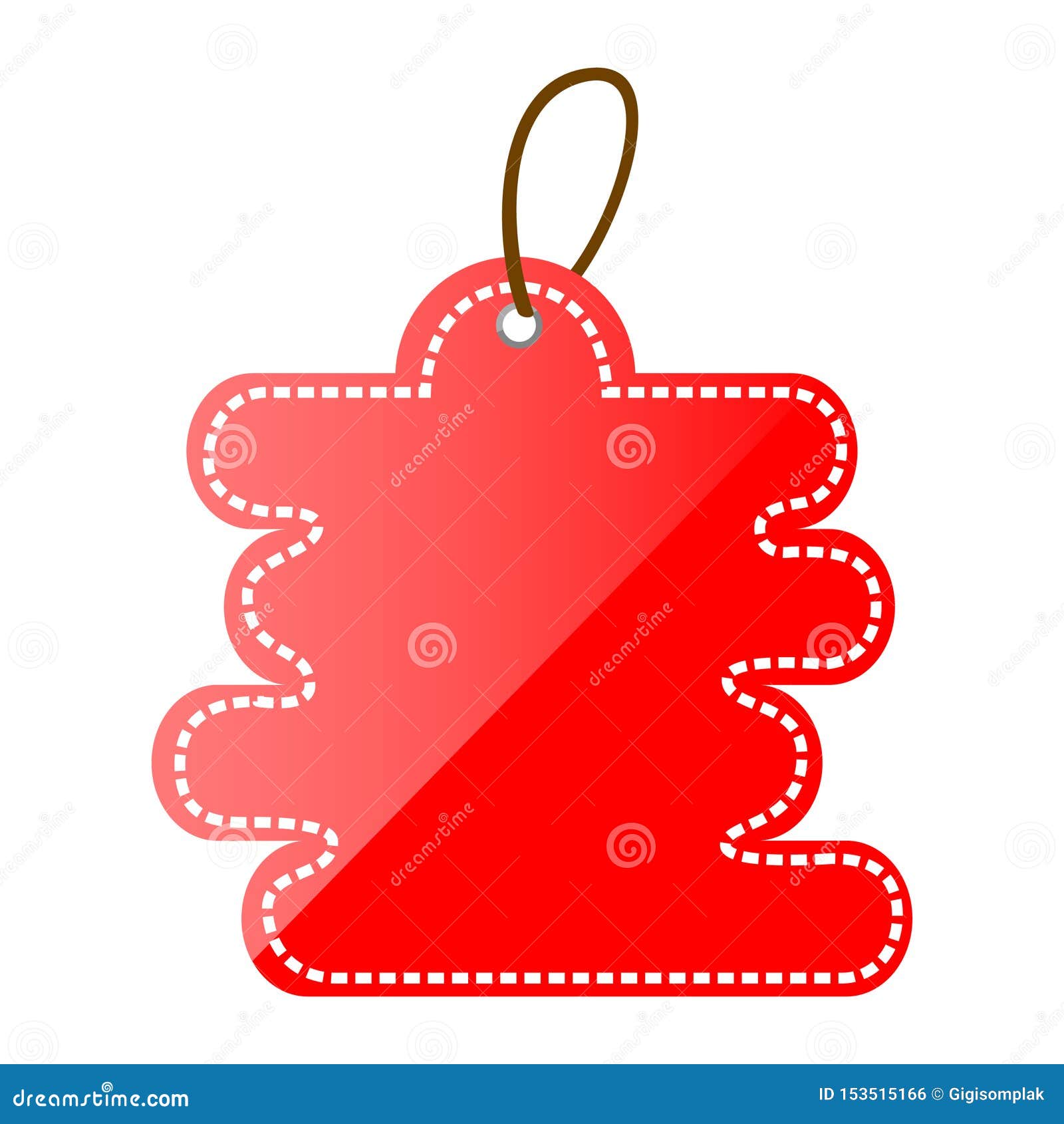 Vector Red Shining Blank Abstract, Rounded Corner Tag, Isolated on ...