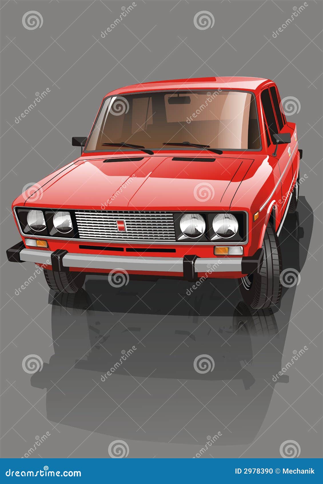 Vector red shiny car stock vector. Illustration of metal - 2978390