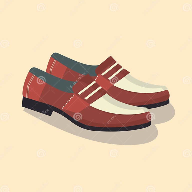 Vector of Red Shoes Stacked on Top of Each Other - Flat Icon Design ...