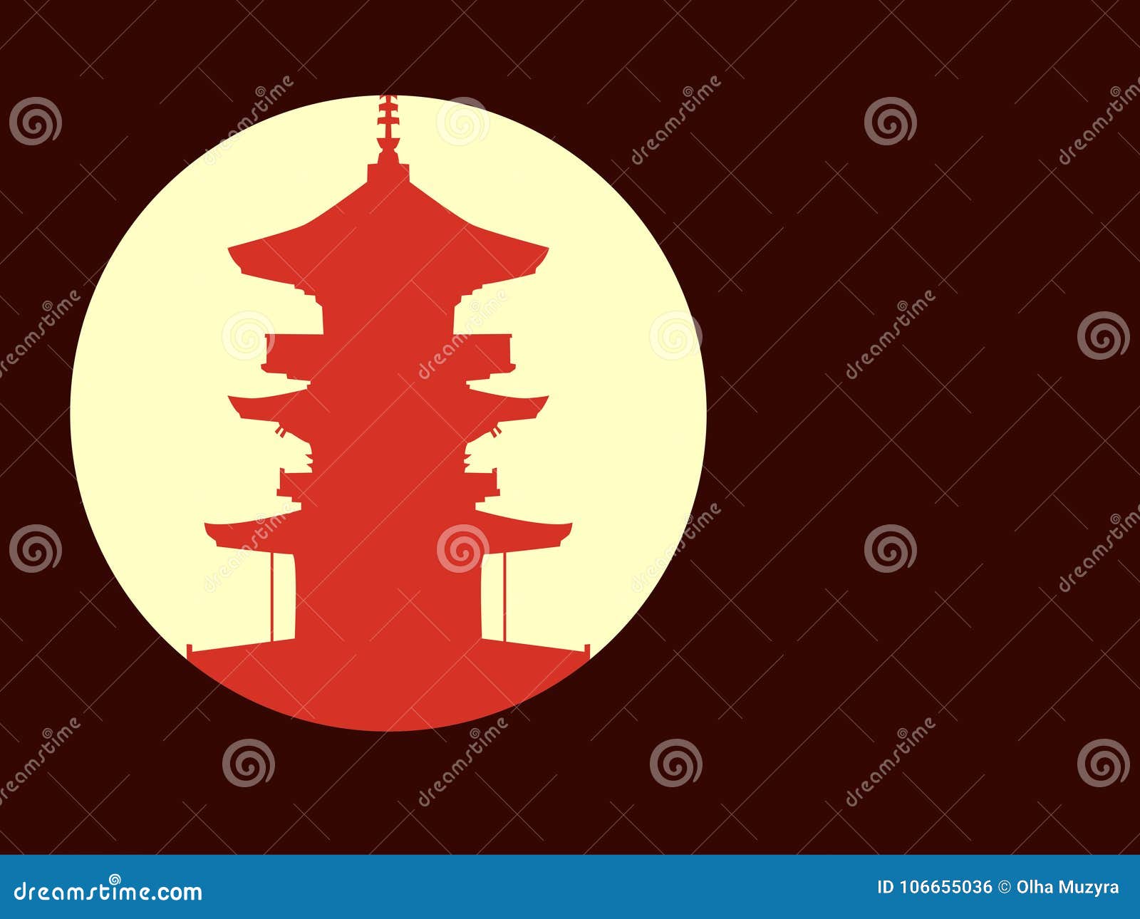 Vector Red Silhouette Japan Stock Illustration - Illustration of ...