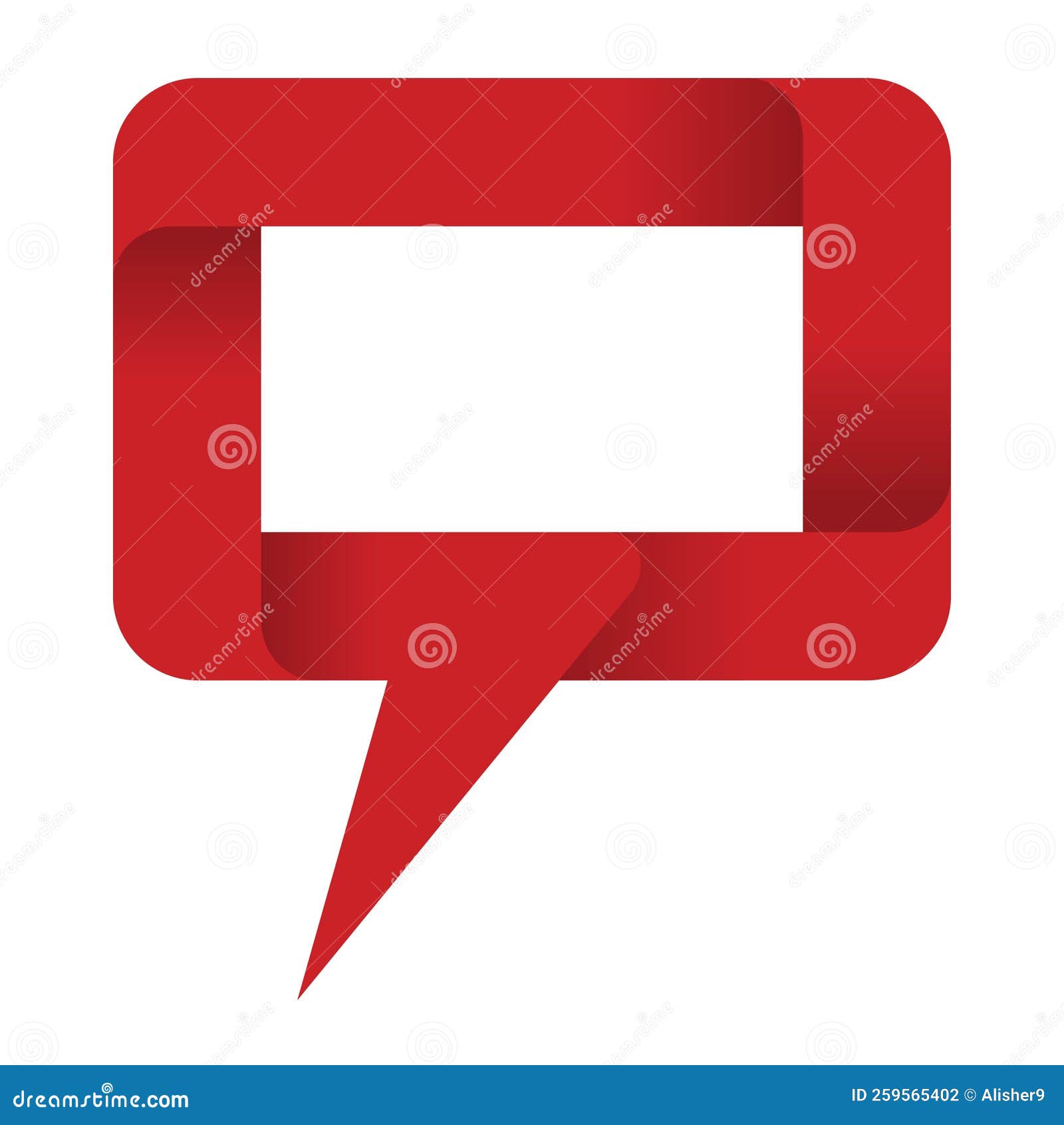 Red Communication Speech Bubble Sign Stock Vector - Illustration of ...