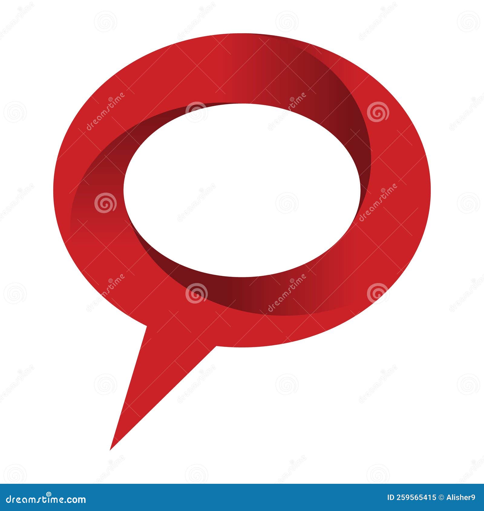 Red Communication Speech Bubble Sign Stock Vector - Illustration of ...