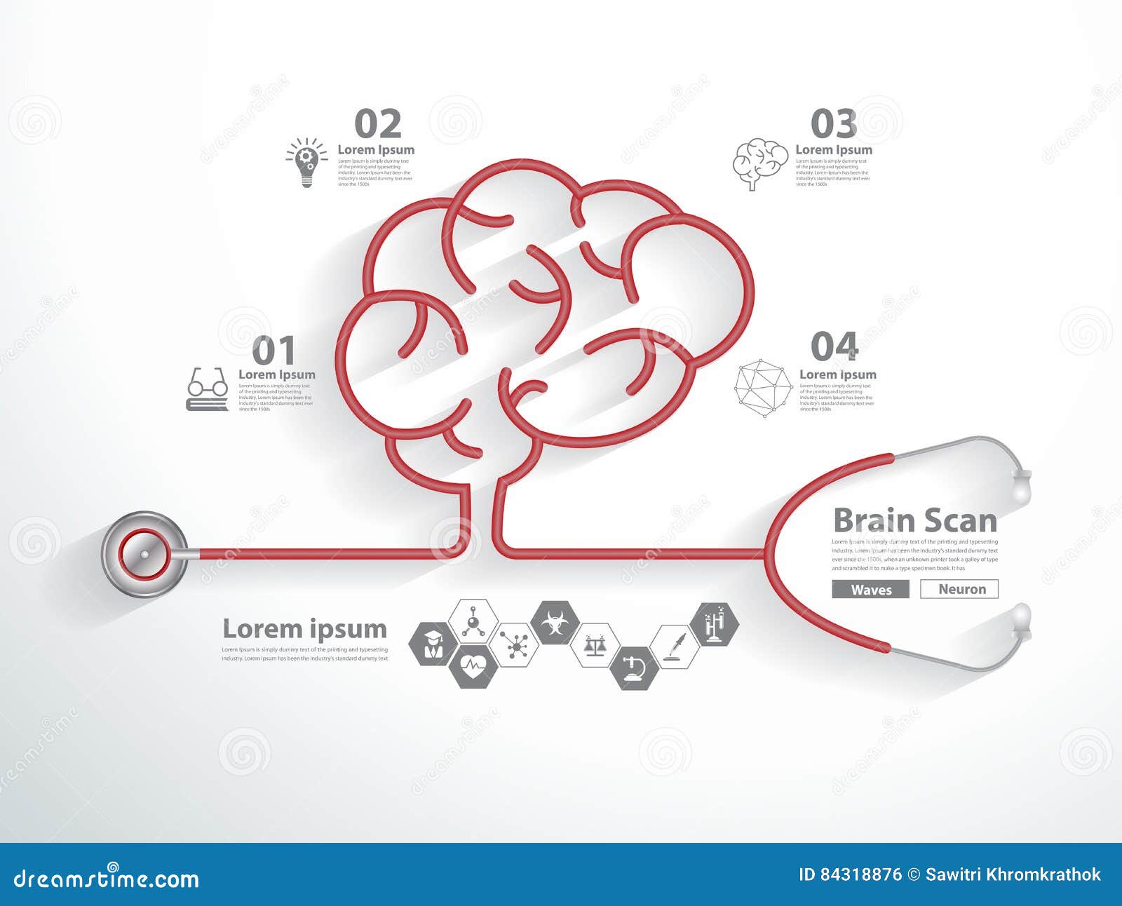An MRI Brain Scan With A Cross-sectional View. The MRI Brain Scan Shows ...