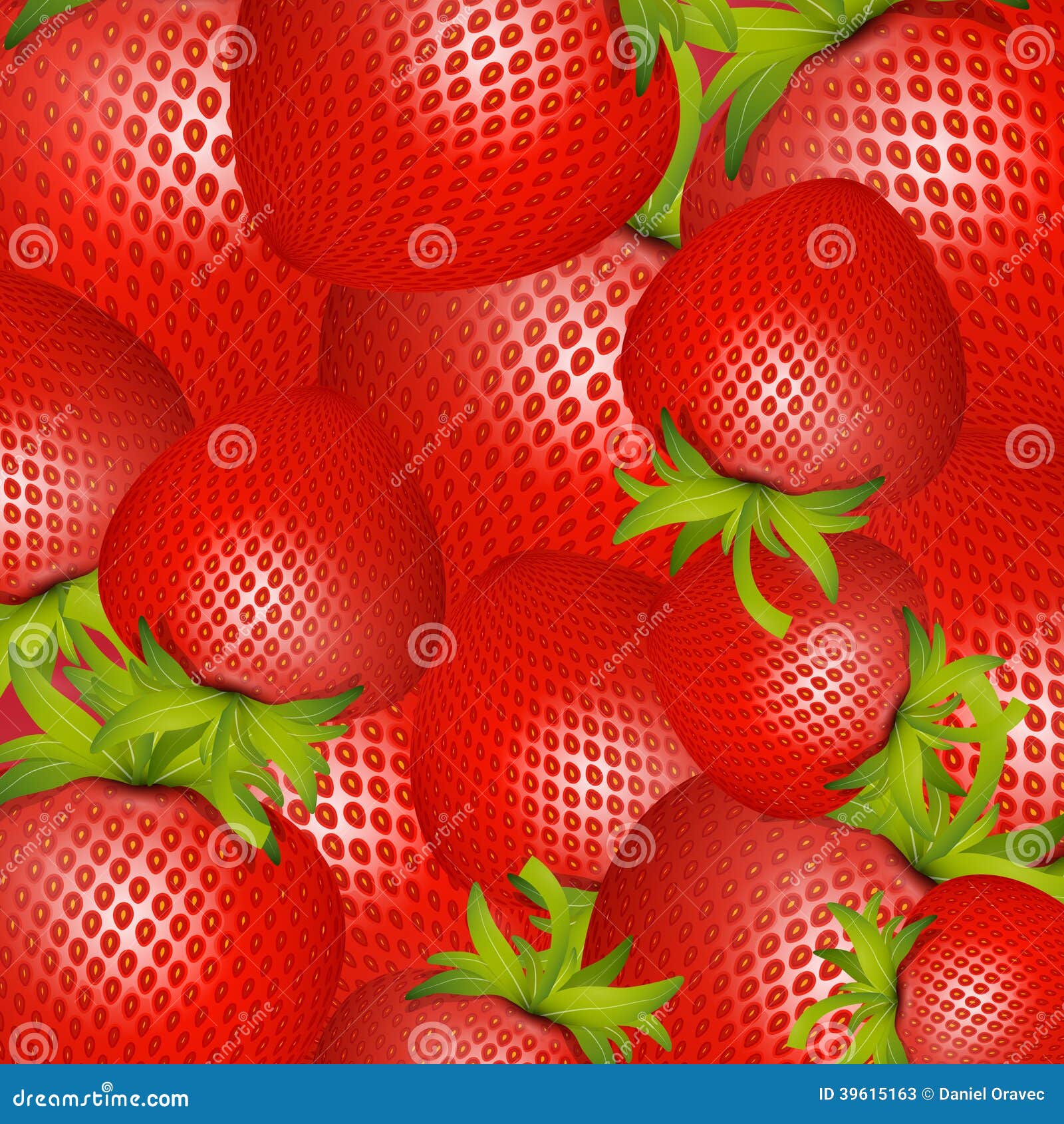 Vector Red Strawberries Background Stock Vector - Illustration of ...