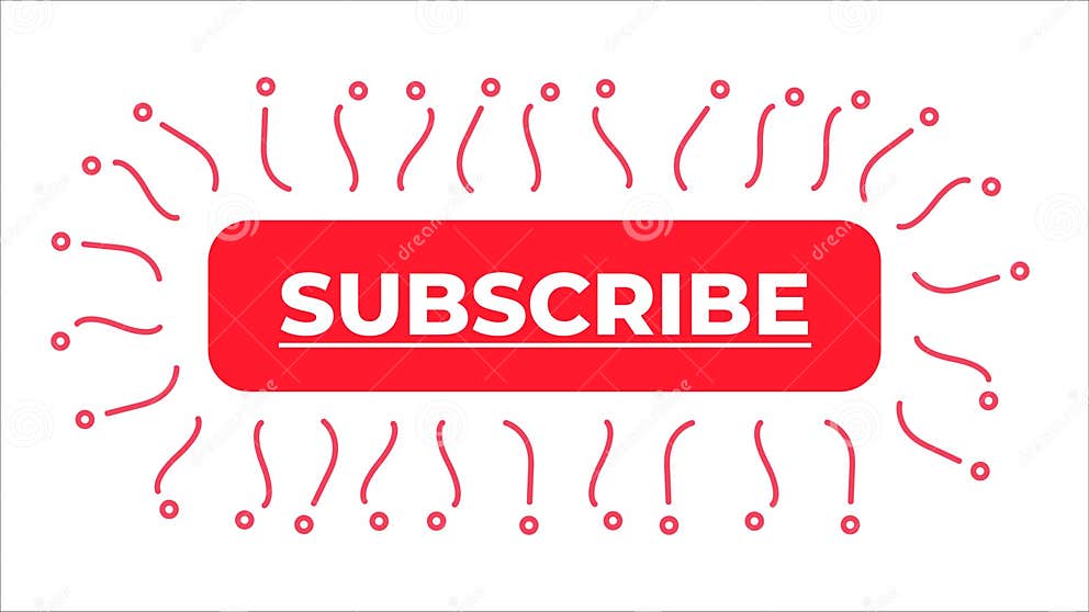 Vector Red Subscribe Button in Square Shape, Button with Exit Root ...