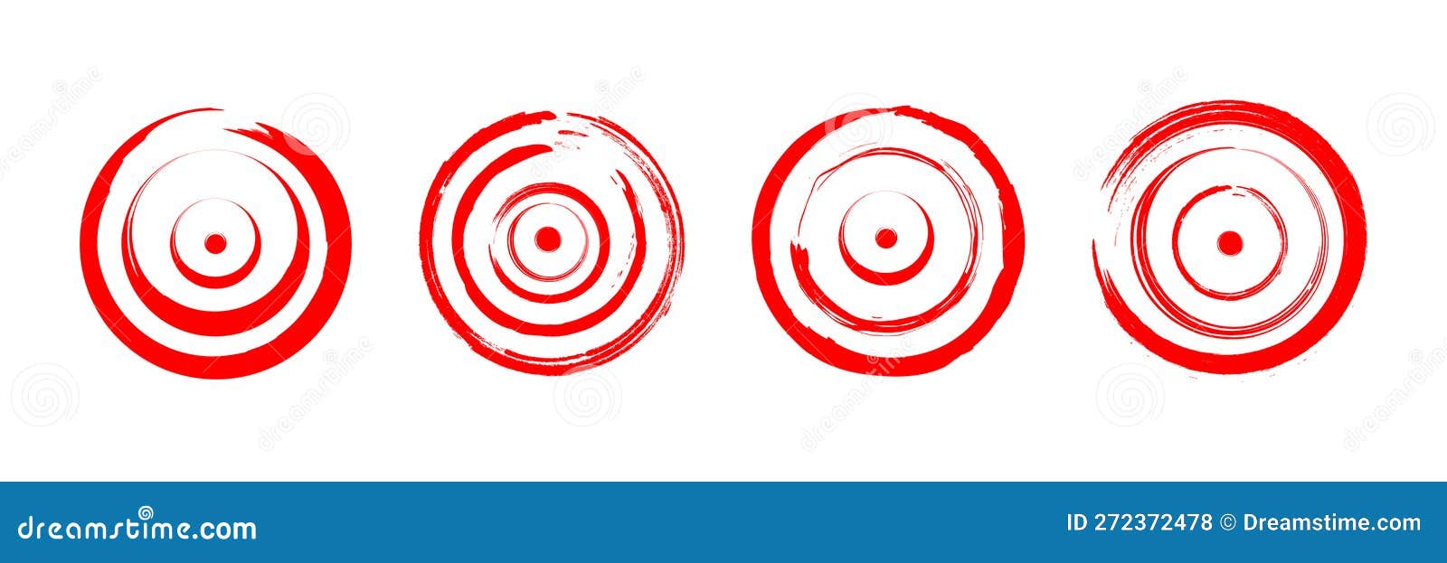 Vector Red Target Painted with Paint. Stock Vector - Illustration of ...