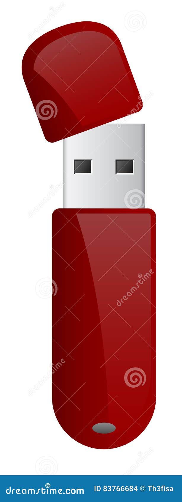 Vector red usb flash drive stock vector. Illustration of drive - 83766684