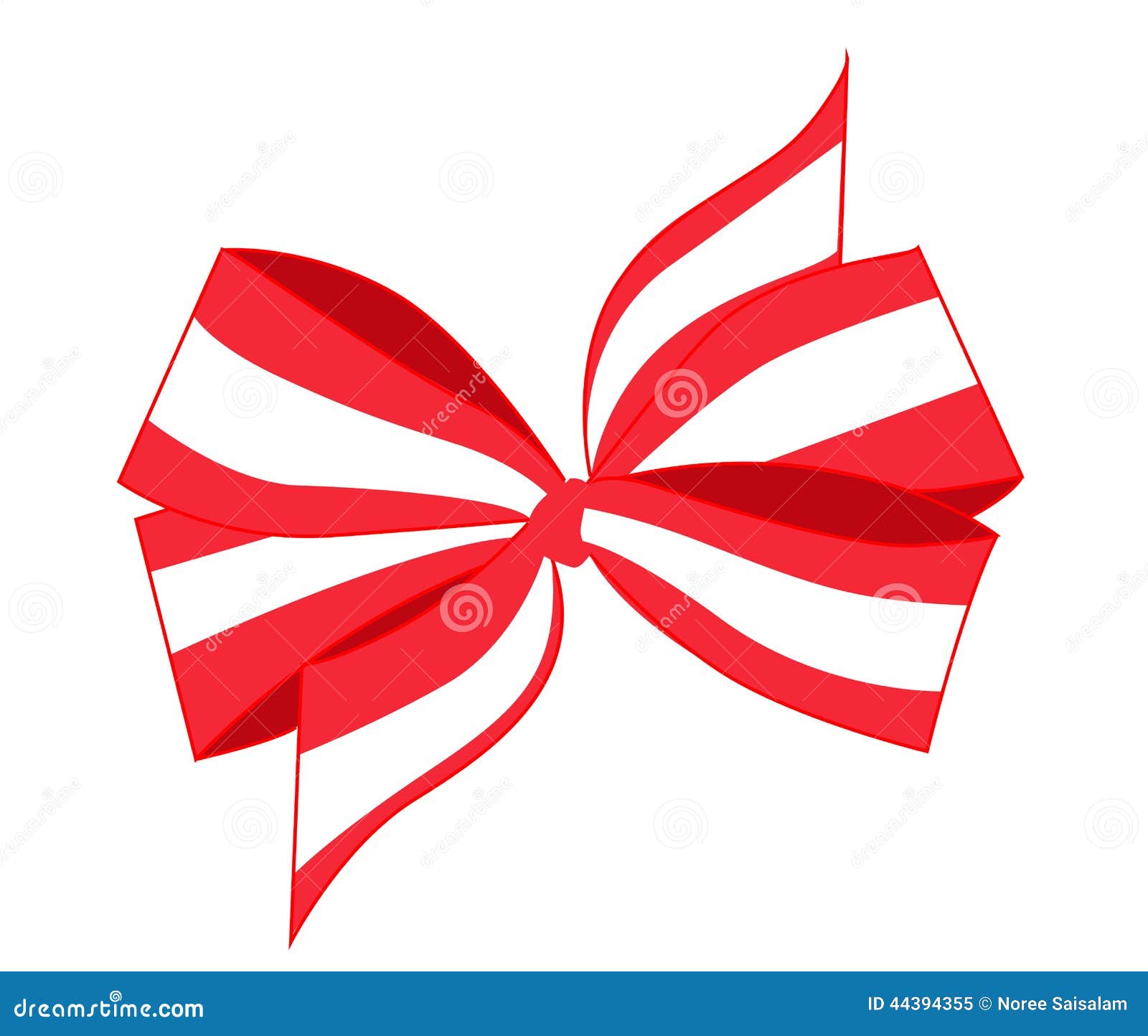 Vector of Red and White Bow Stock Vector - Illustration of clipped ...