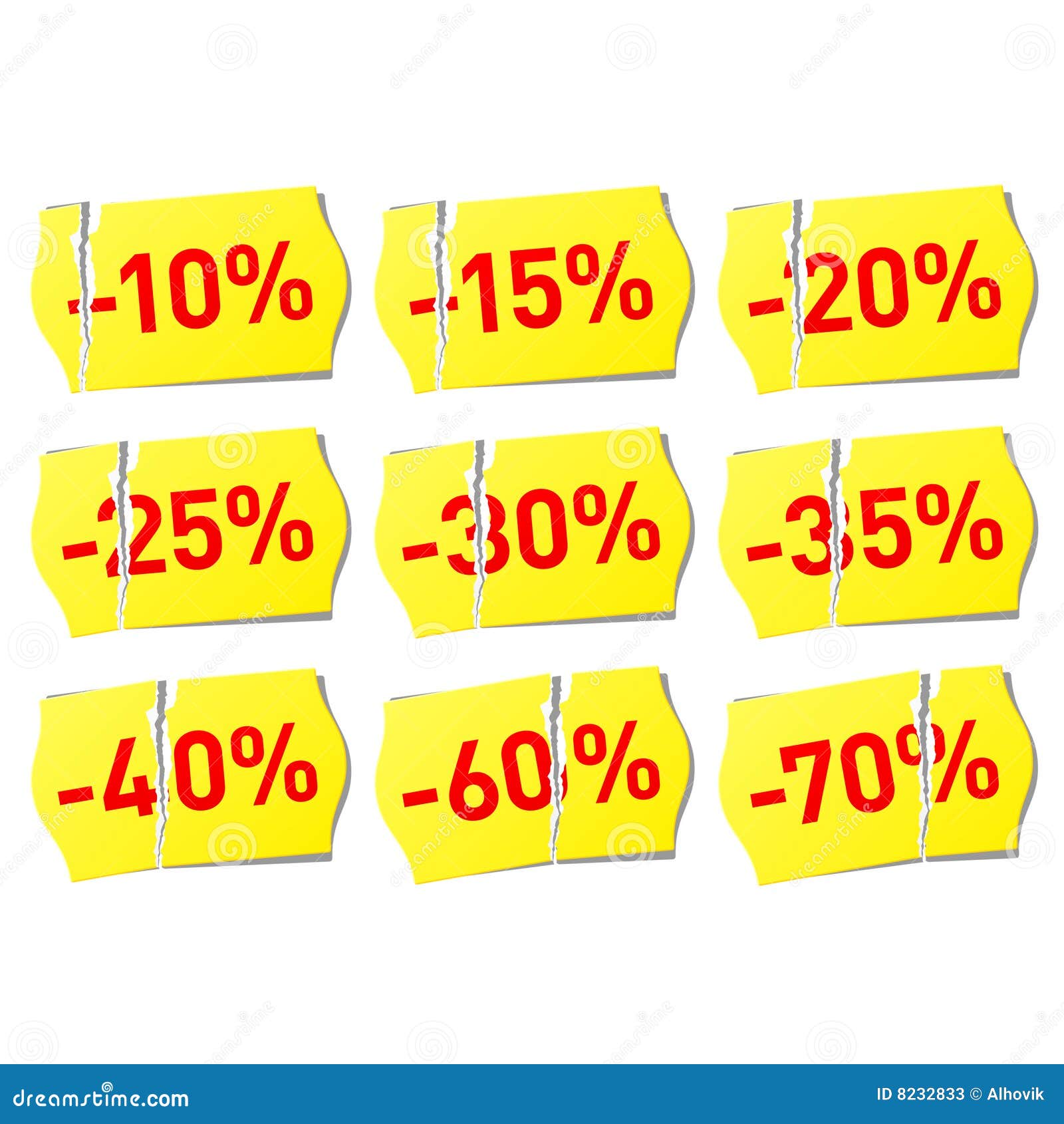 Vector Reeks Kortingsstickers Vector Illustratie - Illustration of ...