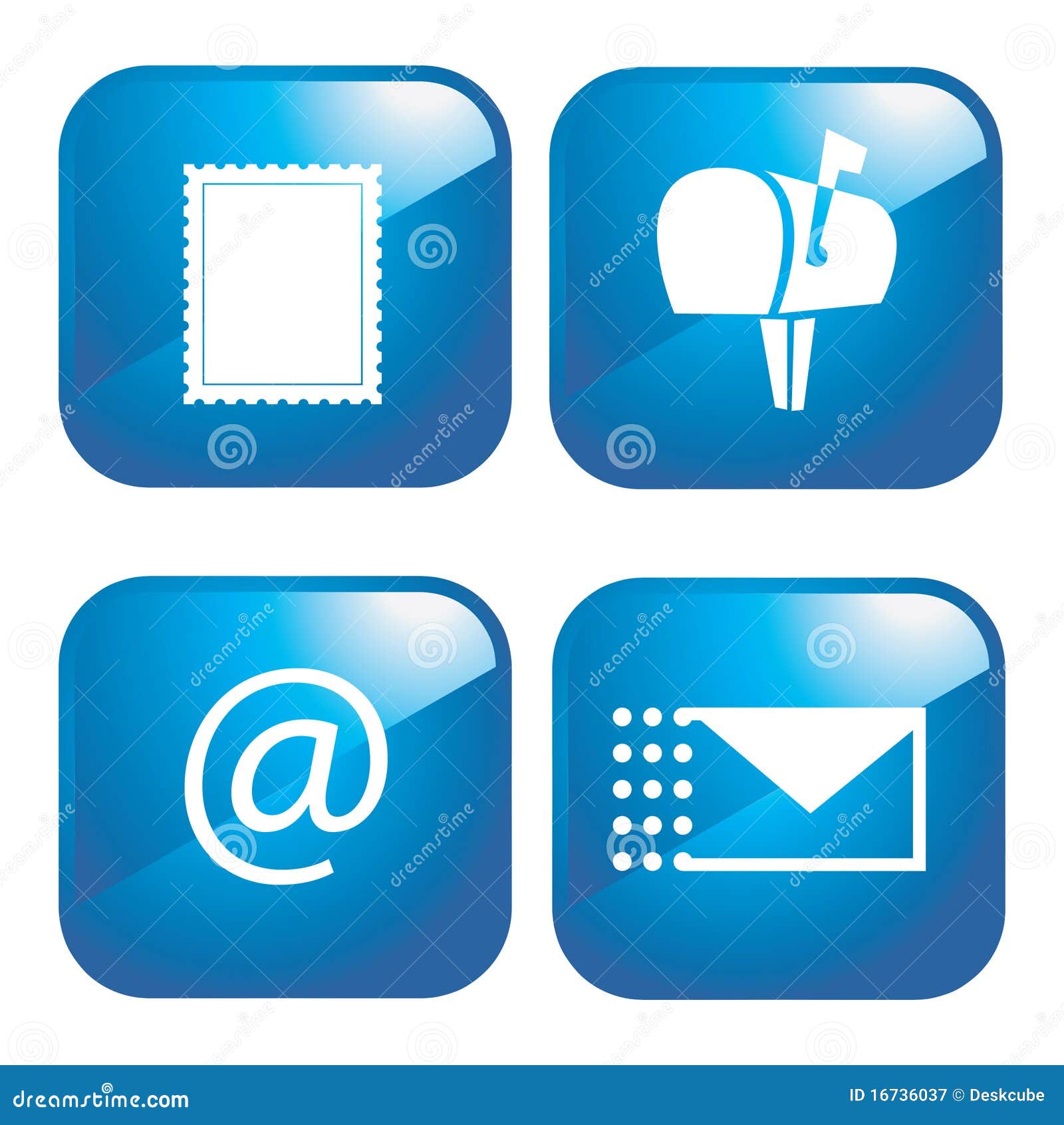 Vector Reeks Van Het Pictogram Van De Epost Vector Illustratie ...