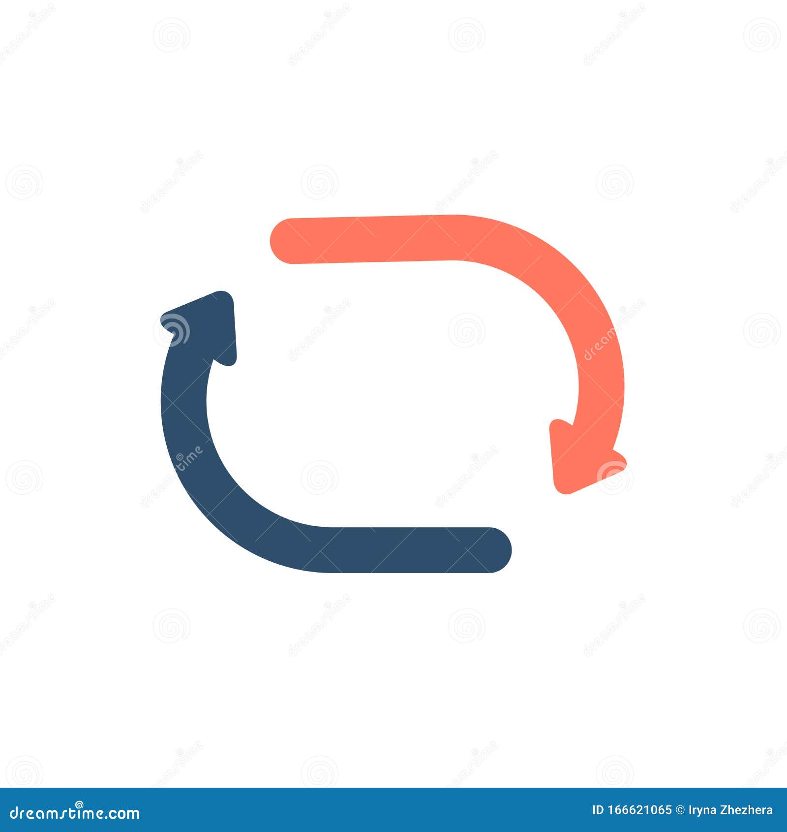 Vector Refresh Icon. Red and Blue Arrows. Stock Vector Illustration ...