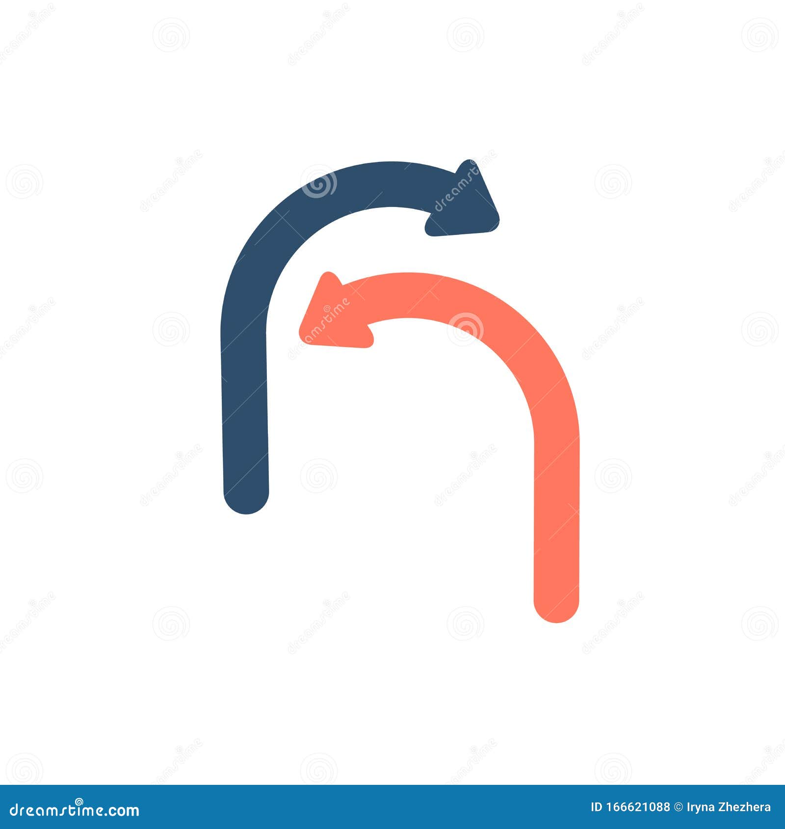 Vector Refresh Icon. Red and Blue Arrows. Stock Vector Illustration ...