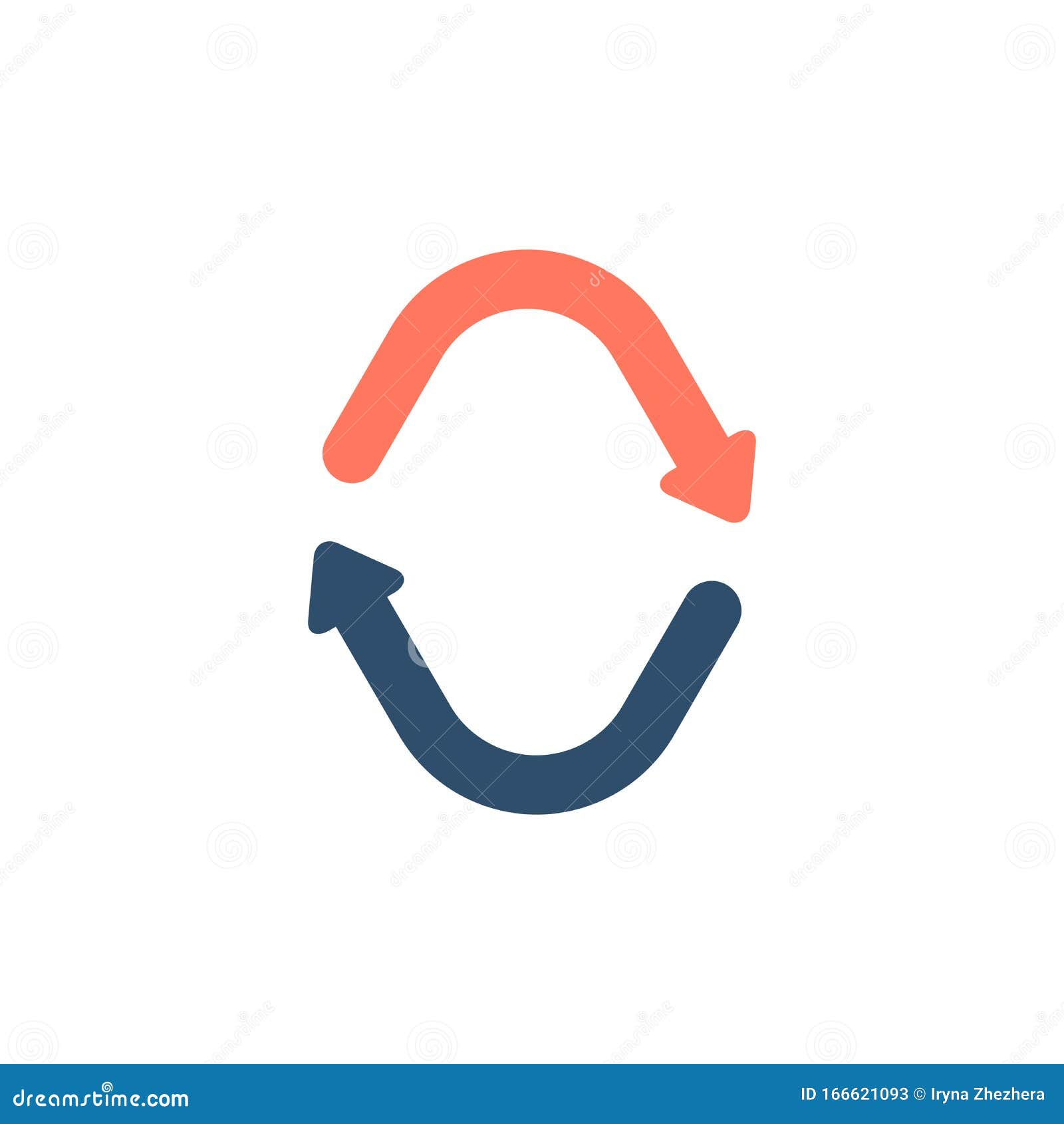 Vector Refresh Icon. Red and Blue Arrows. Stock Vector Illustration ...
