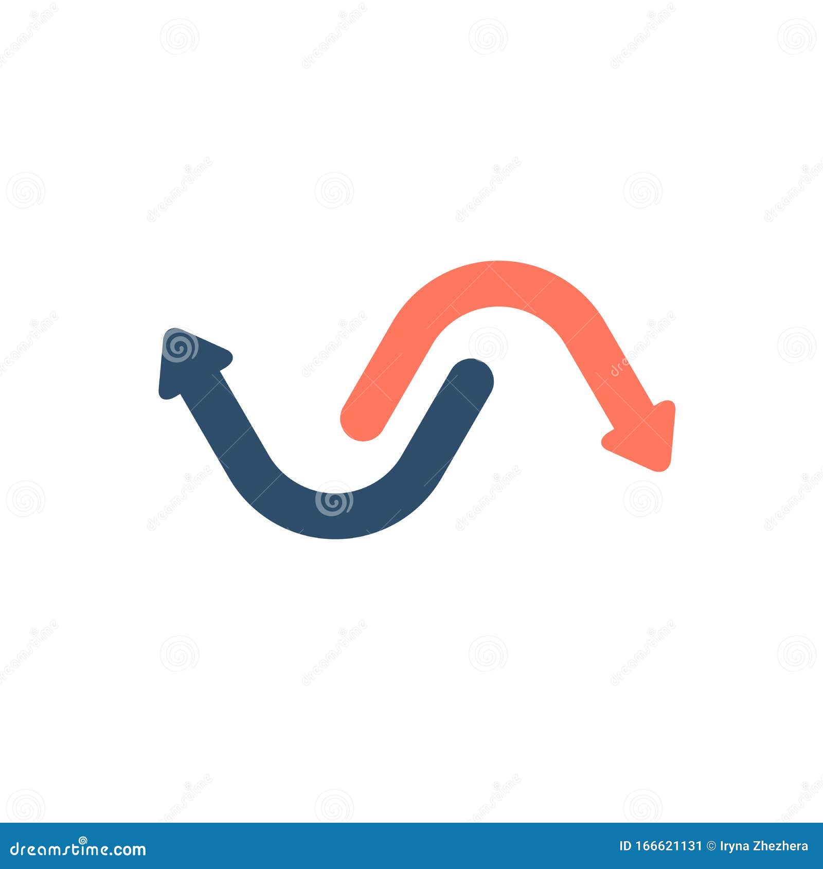 Vector Refresh Icon. Red and Blue Arrows. Stock Vector Illustration ...