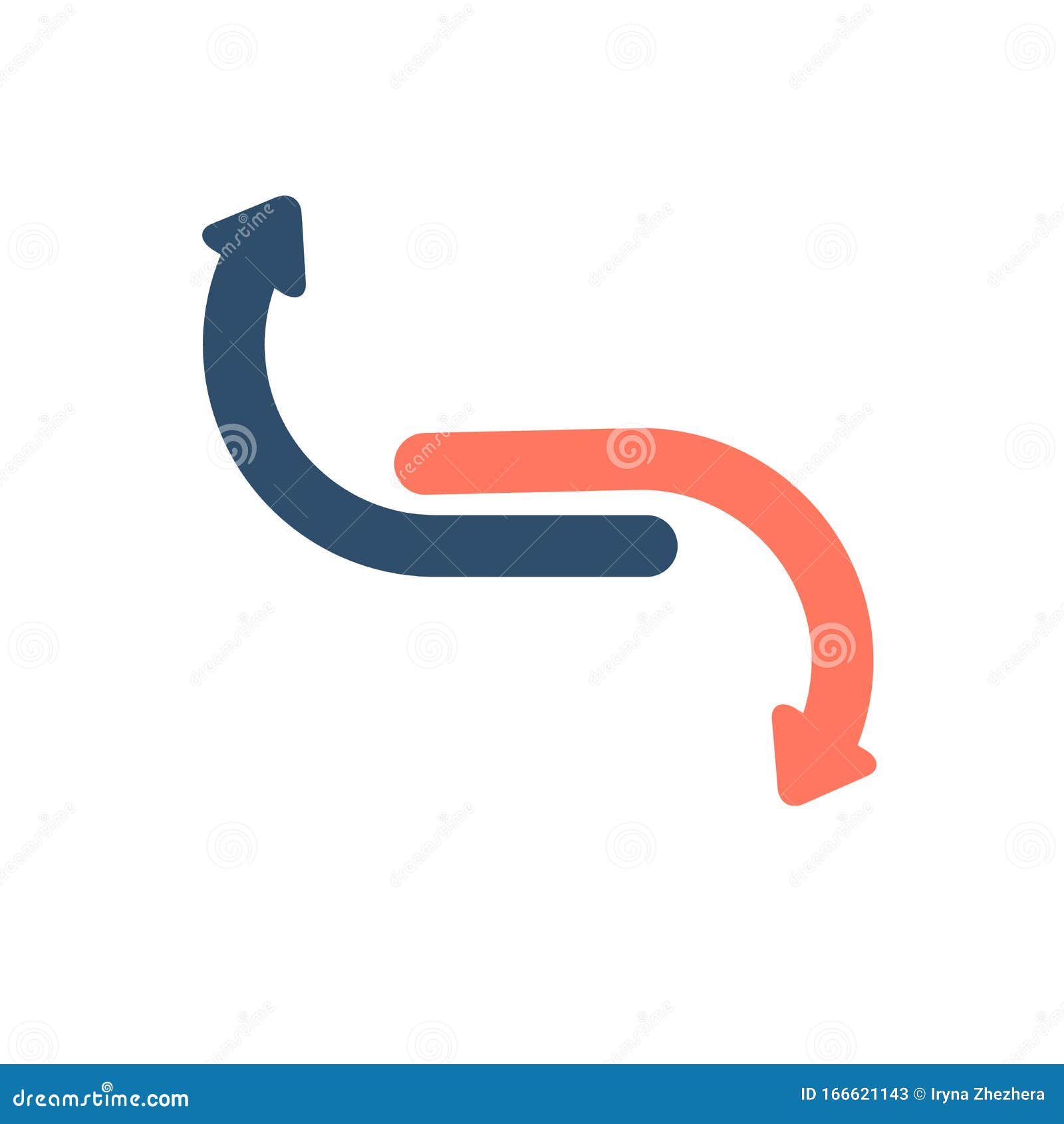 Vector Refresh Icon. Red and Blue Arrows. Stock Vector Illustration ...