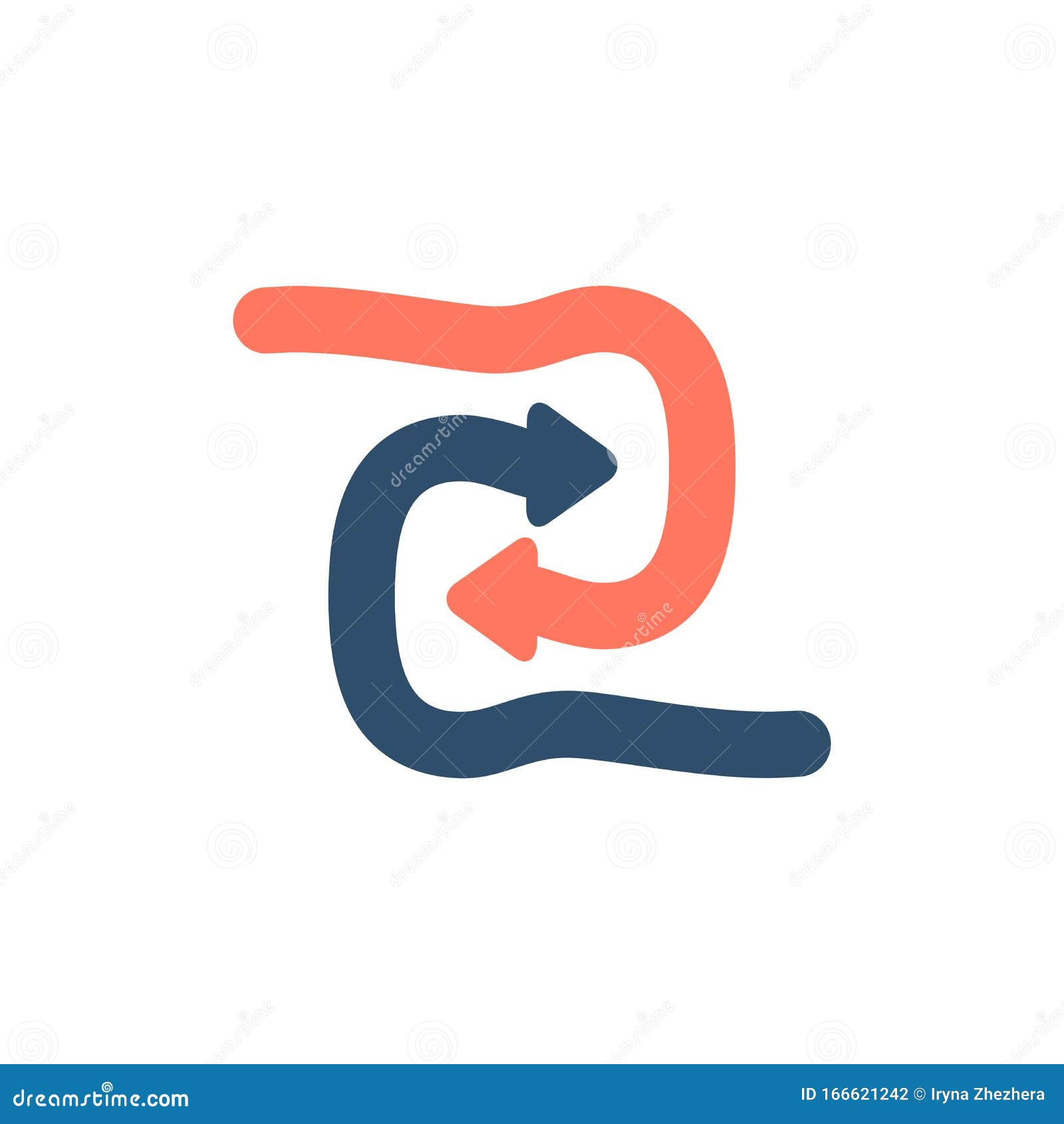 Vector Refresh Icon. Red and Blue Arrows. Stock Vector Illustration ...