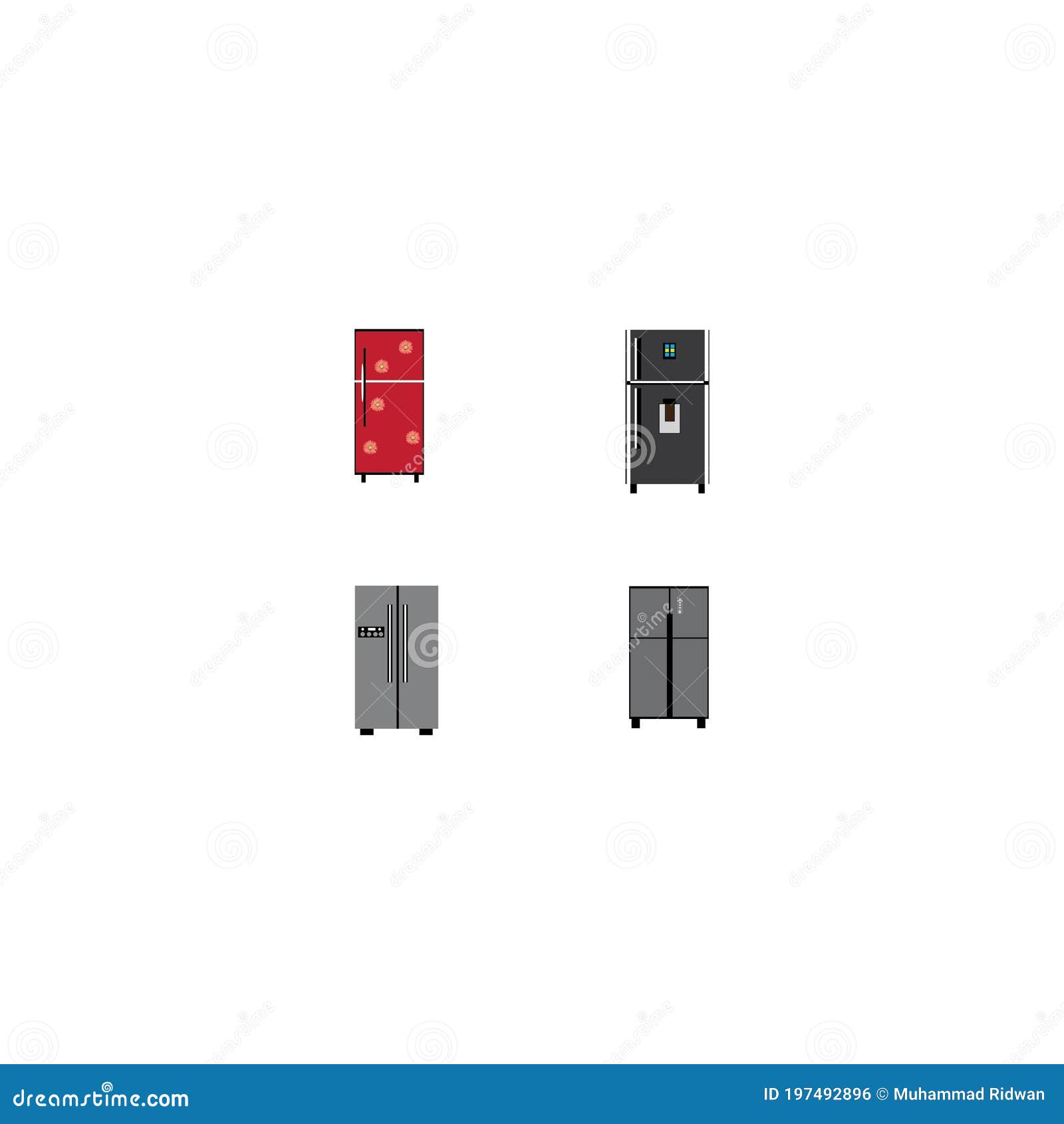 Vector refridgerator ilustración del vector. Ilustración de envase ...