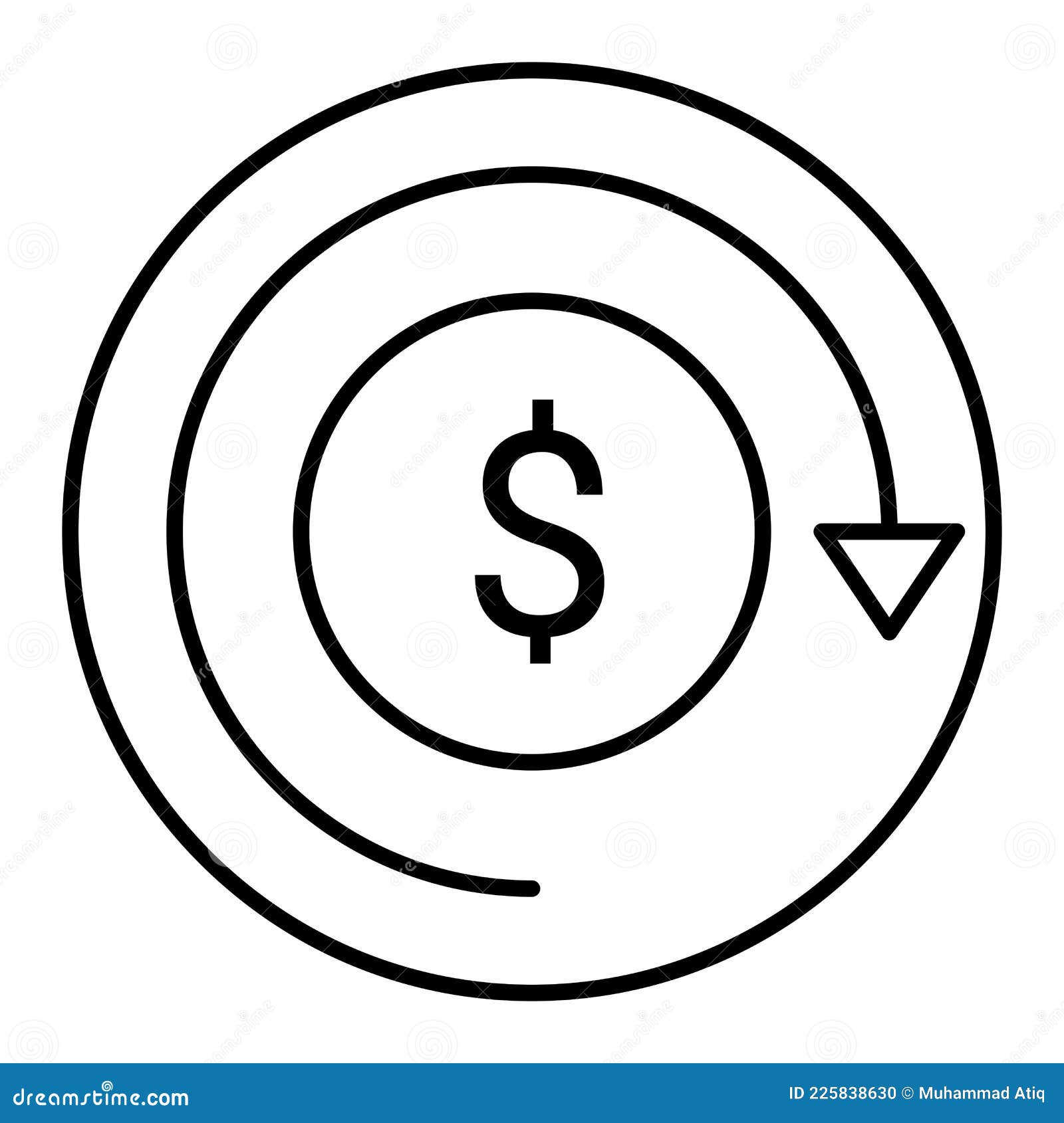 Vector Refund Outline Icon Design Stock Vector - Illustration of refund ...