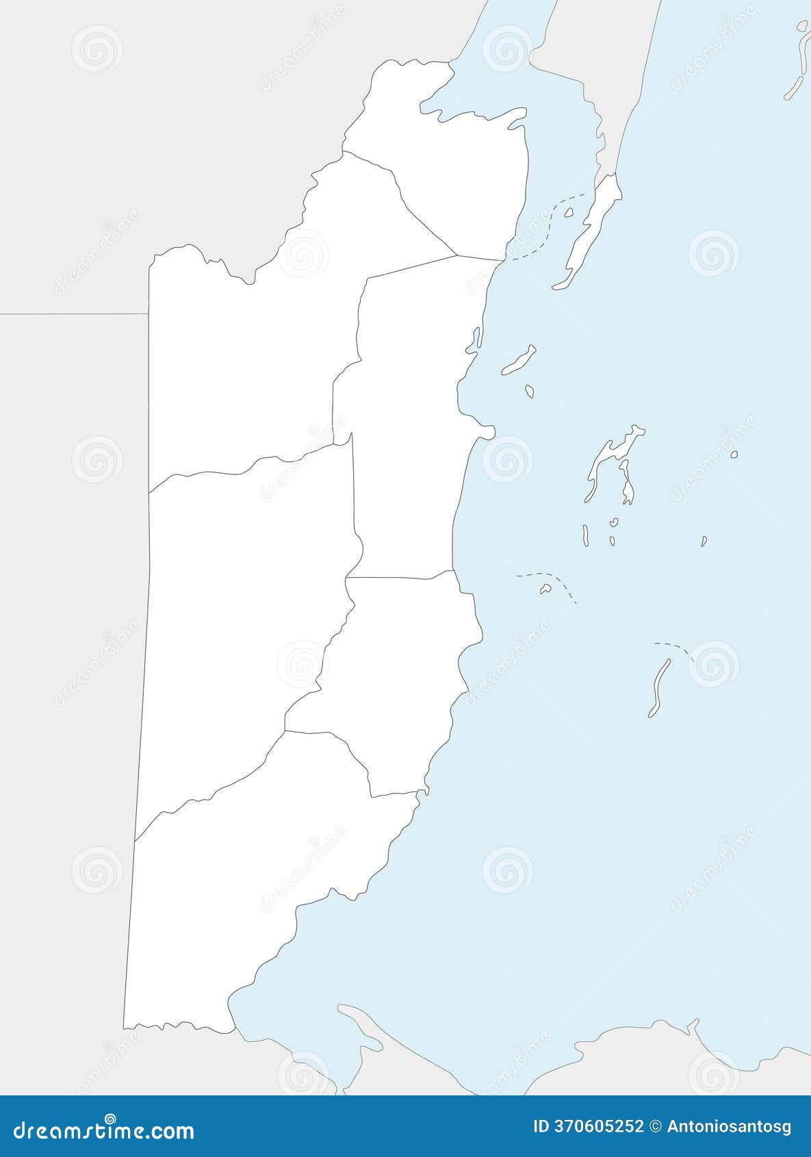 Belize Editable Outline Map. Vector Illustration | CartoonDealer.com ...